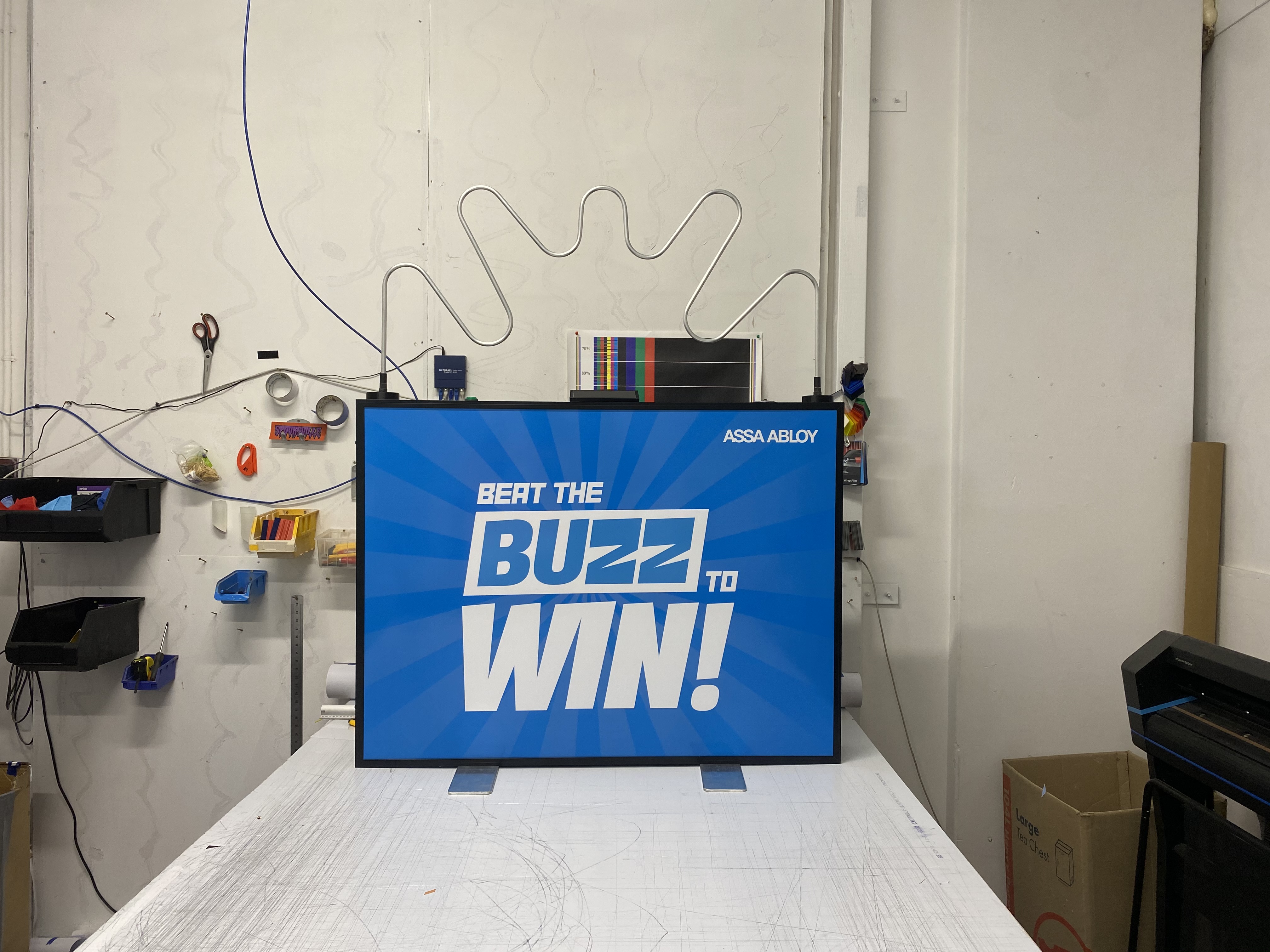 Giant Buzz Wire Hire Australia with Branding