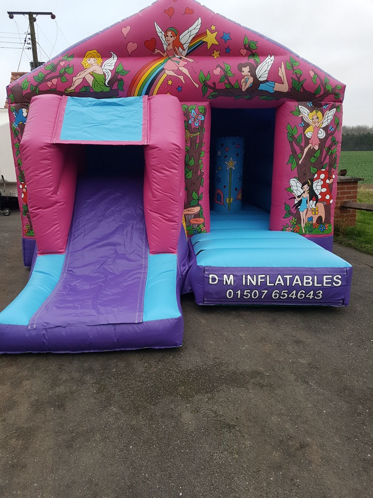 Fairy Theme Bouncy Castle & Slide - Bouncy Castle Hire in Louth ...