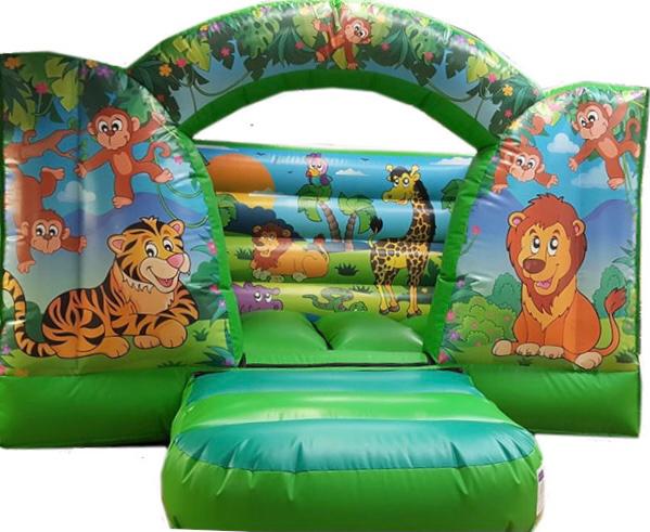 Green Jungle Theme Bouncy Castle 10x12 - Hire in Ware, Hoddesdon ...