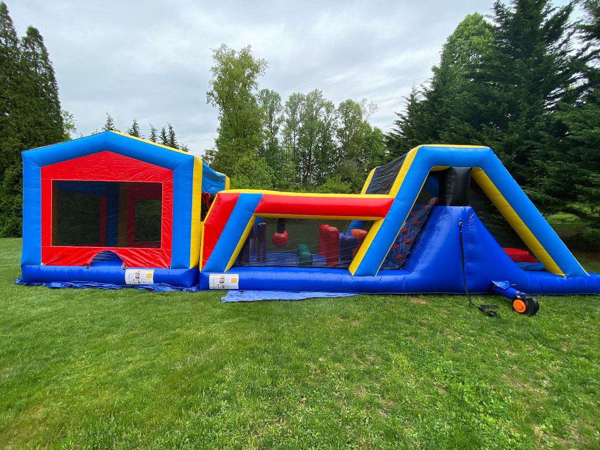 45’ Bounce House Obstacle Course - Hire in Pennsylvania | Jets Bounce ...