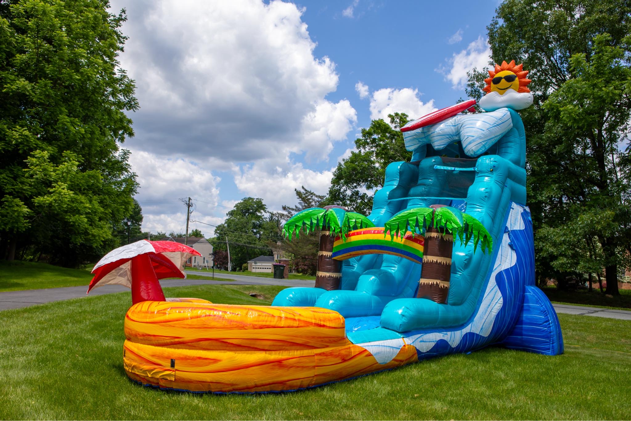 18 FT Beach Wave Waterslide - Bounce House and Waterslide Rentals in ...