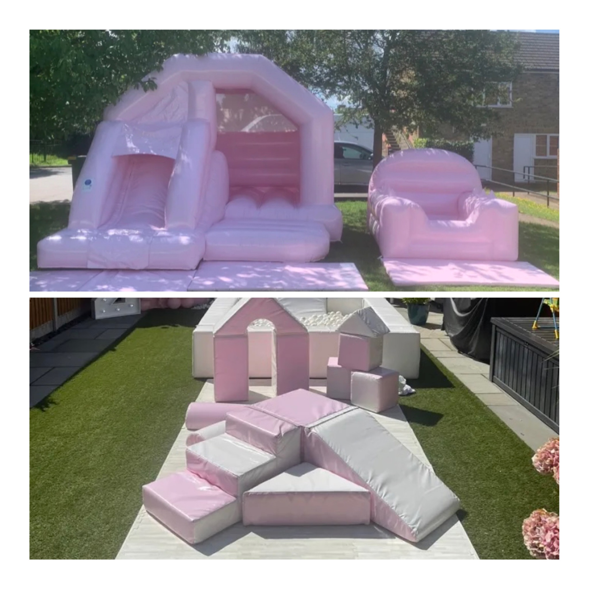 Pastel Pink Bouncy Castles, Inflatables & Soft Play Hire | Essex