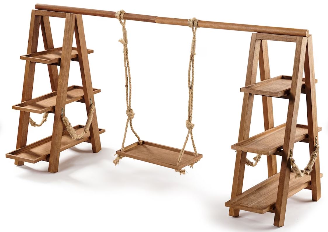 3 TIER DOUBLE DISPLAY STAND SWING - Event Hire in Bermuda | So-N-So Hires