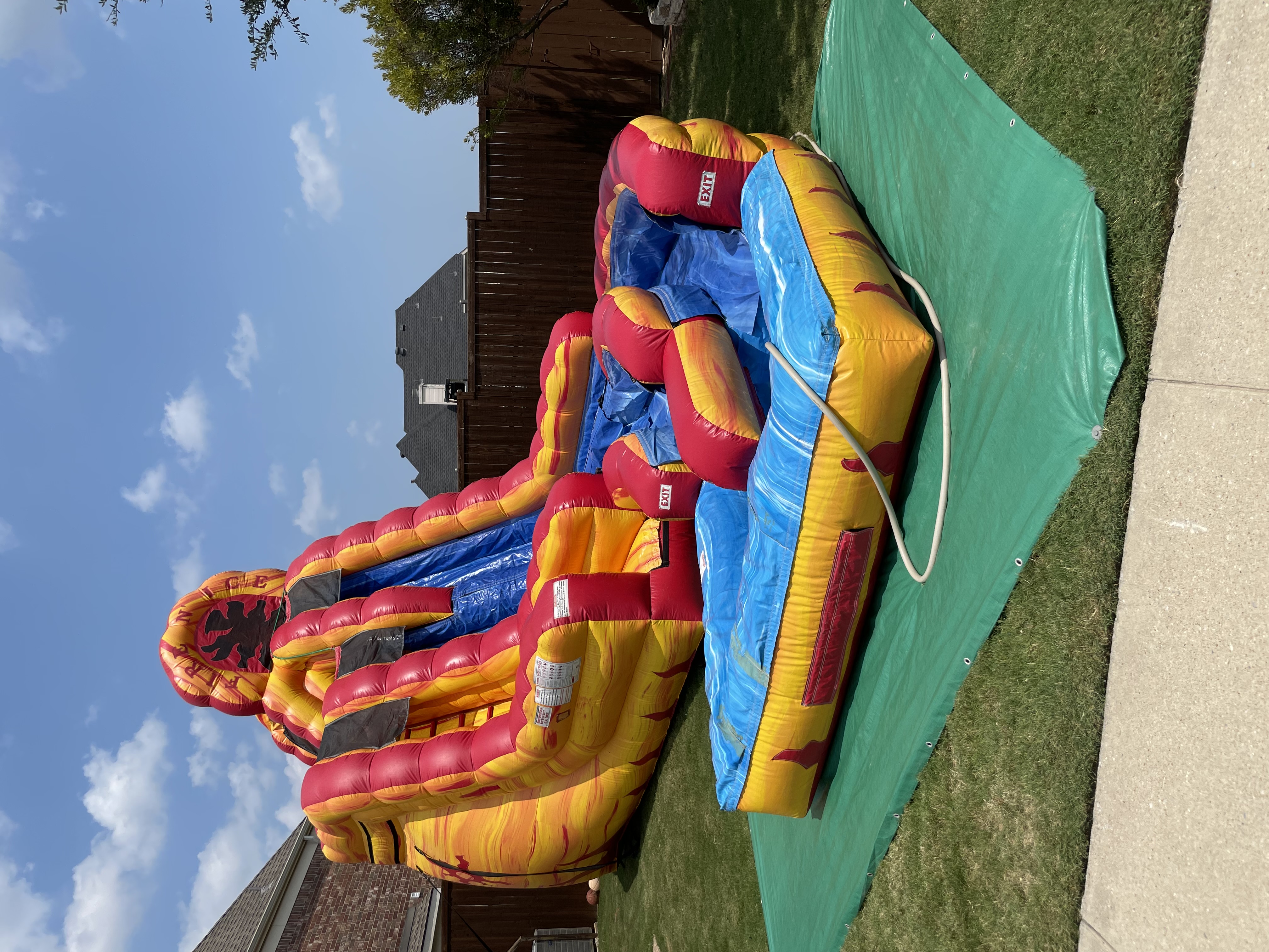 20Ft Tall Fire N Ice Water Slide - Hire in Texas | Play and Party ...