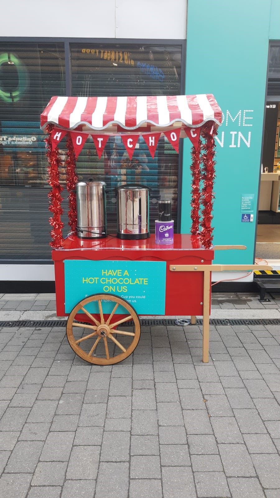 Hot Chocolate Stand Hire,Christmas Hot Chocolate Cart Hire,London,UK