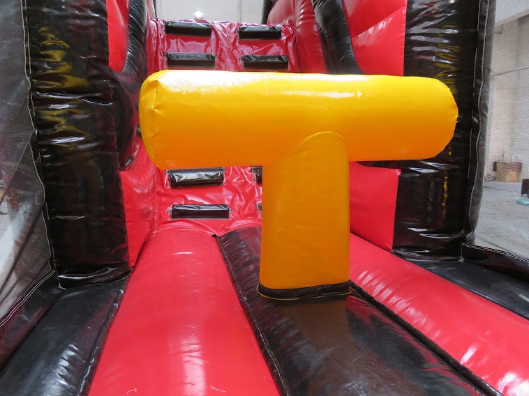 Assault Course Inflatable Burning Flames theme 60ft x 10ft - Bouncy ...