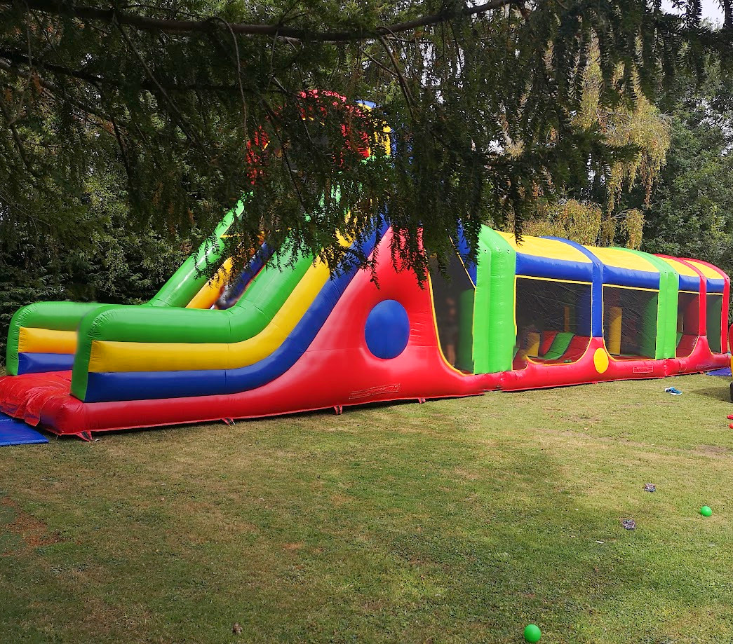 Multi Coloured 3 piece Inflatable Obstacle Course - Inflatable, Bouncy ...