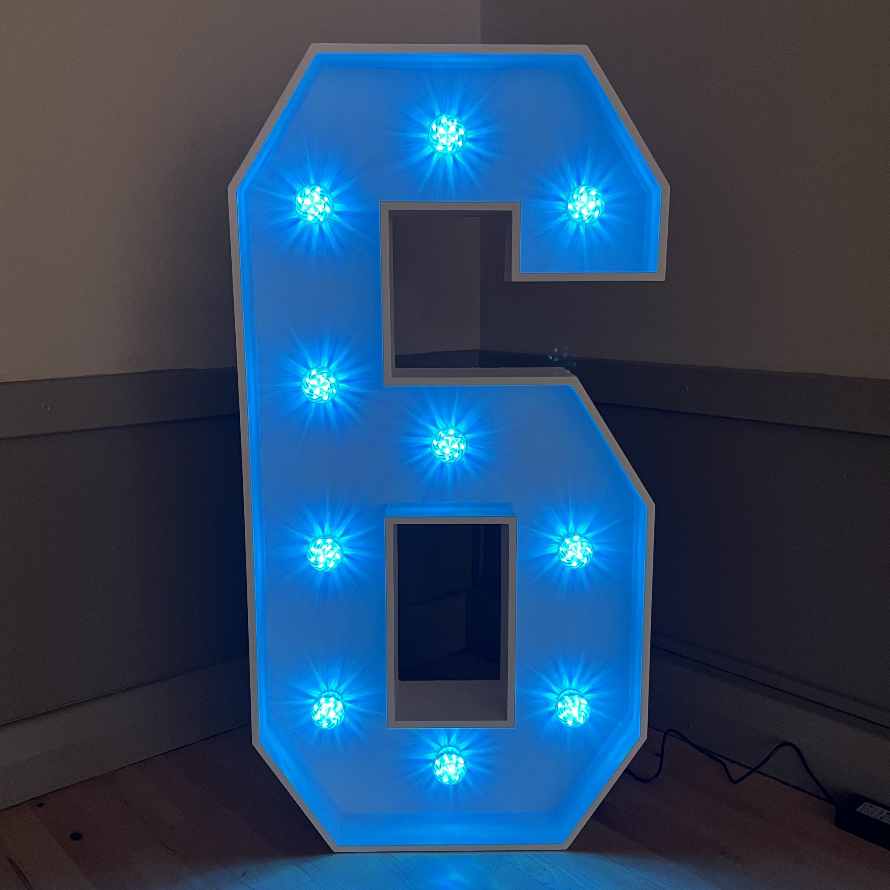 Light-Up LED Number 6 - Bouncy Castle Hire in Crowborough, Tunbridge ...