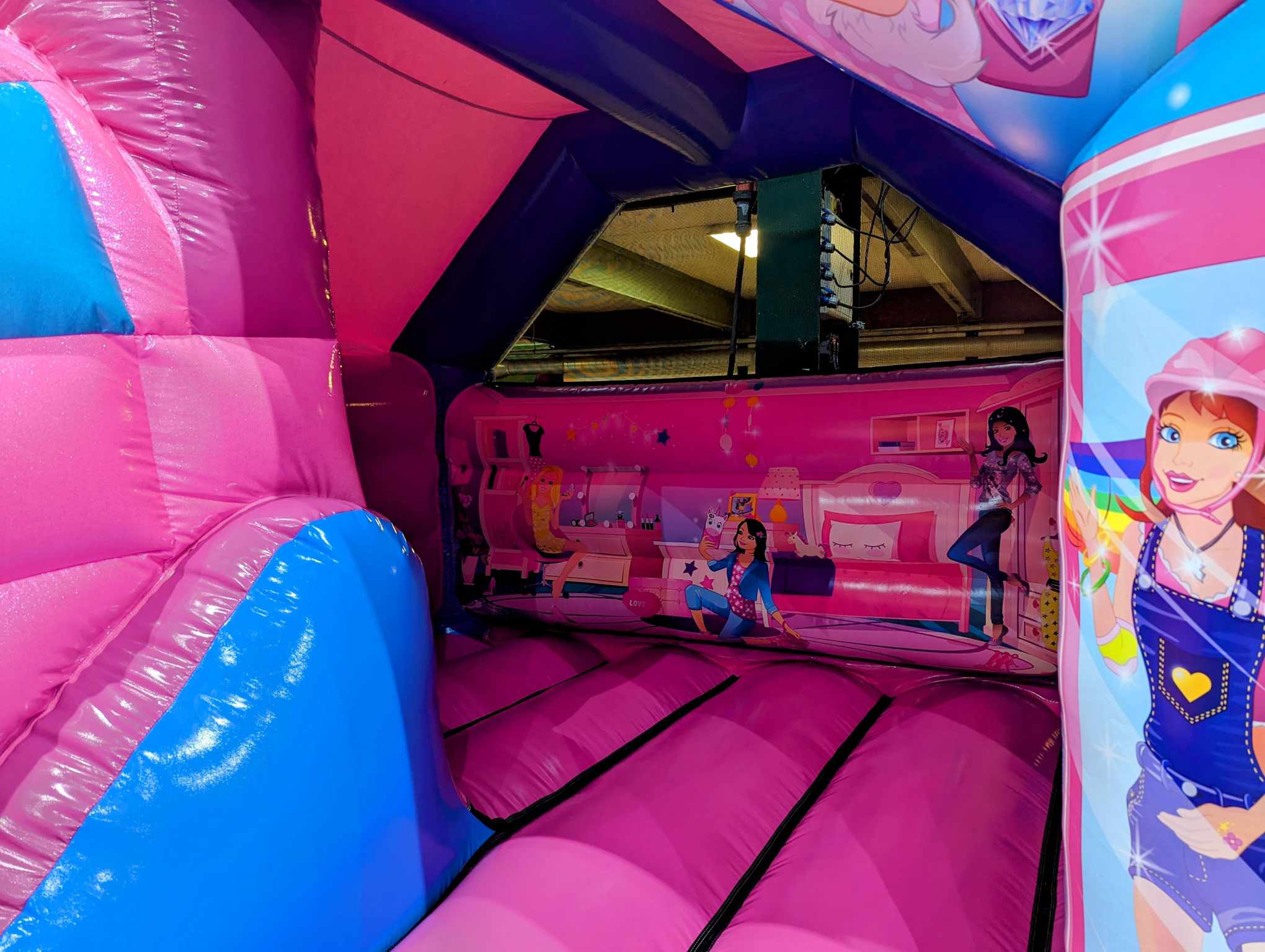 3D Barbie Dream Car Bouncy Castle with Front Slide - Bouncy Castle Hire ...