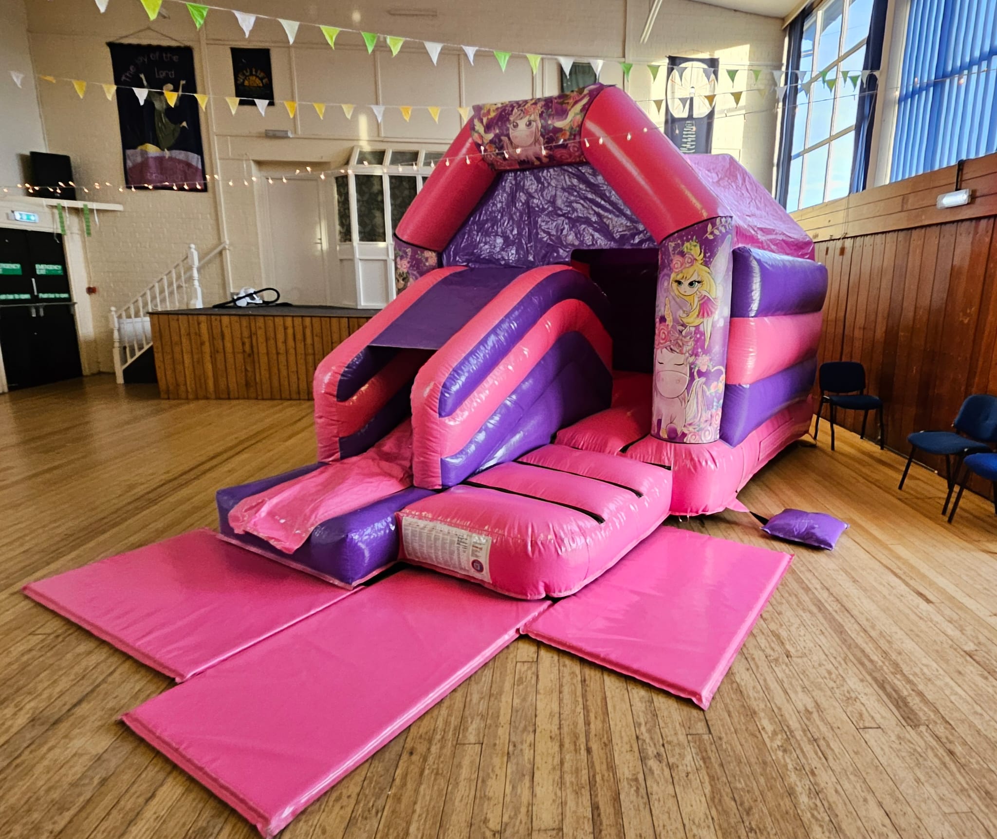 Unicorn Pink and Purple Combi Castle | Bouncing Mad Scarborough