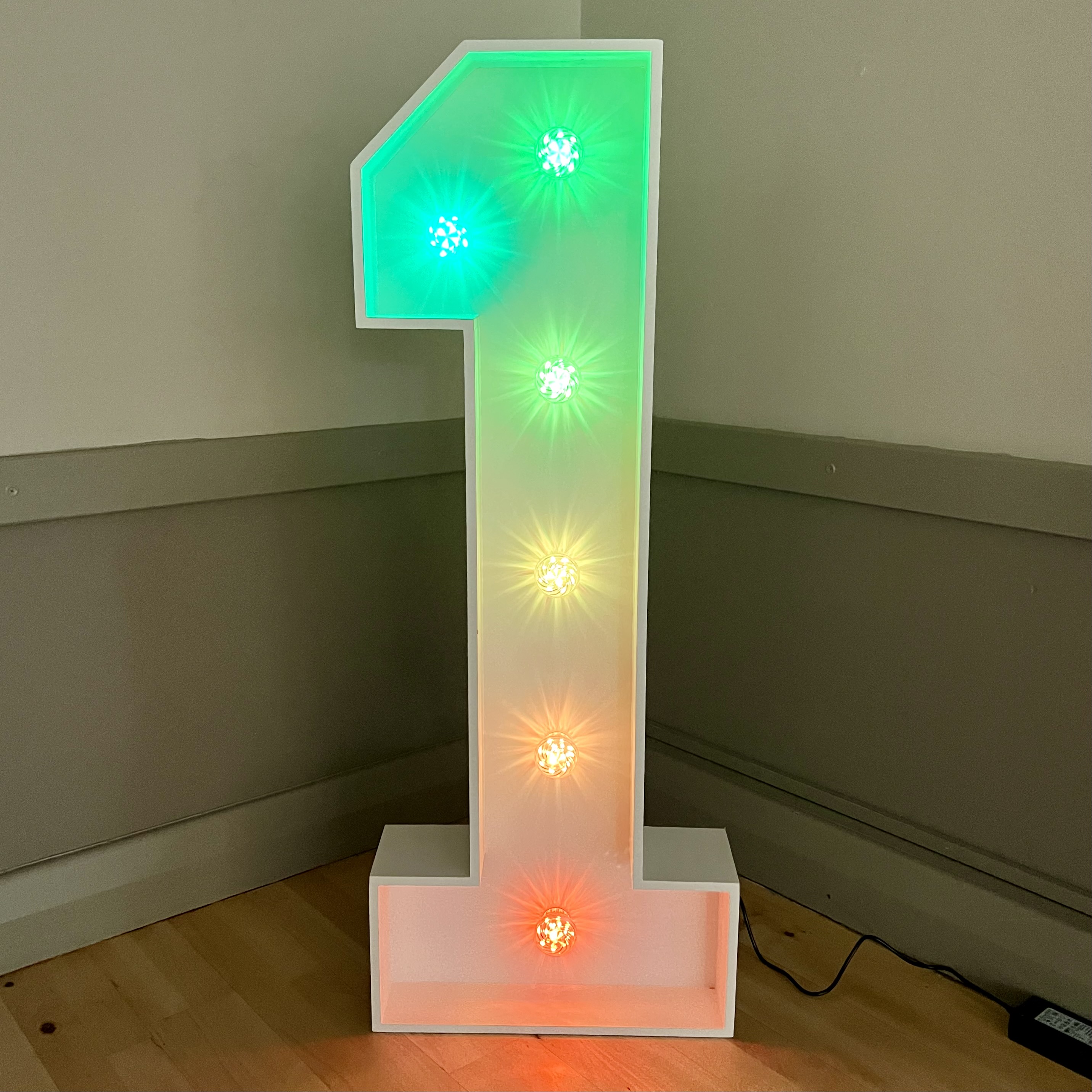 Light-Up LED Number 1 - Bouncy Castle Hire in Crowborough, Tunbridge ...