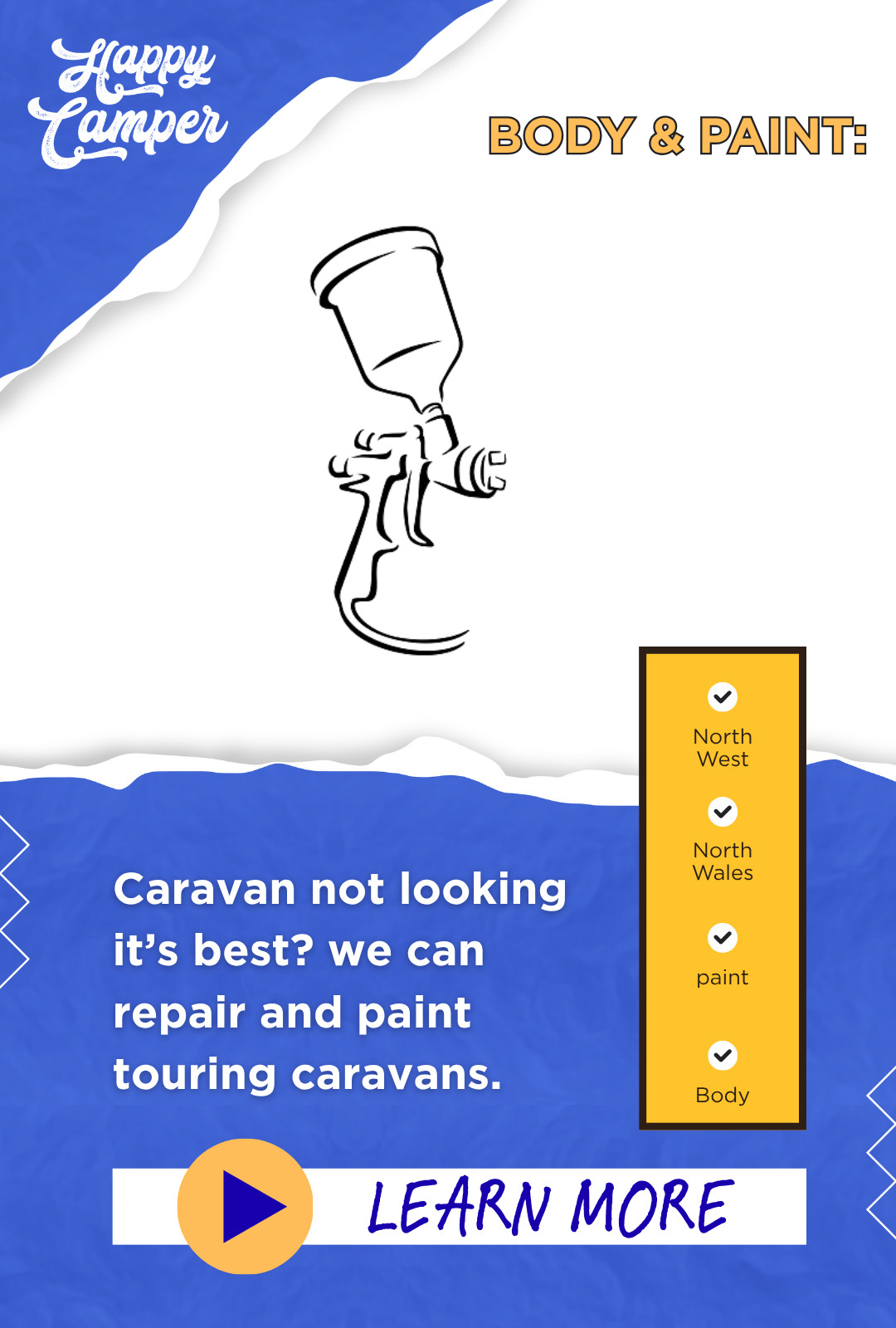 Touring Caravan Repairs, Checks & Servicing North West & North Wales