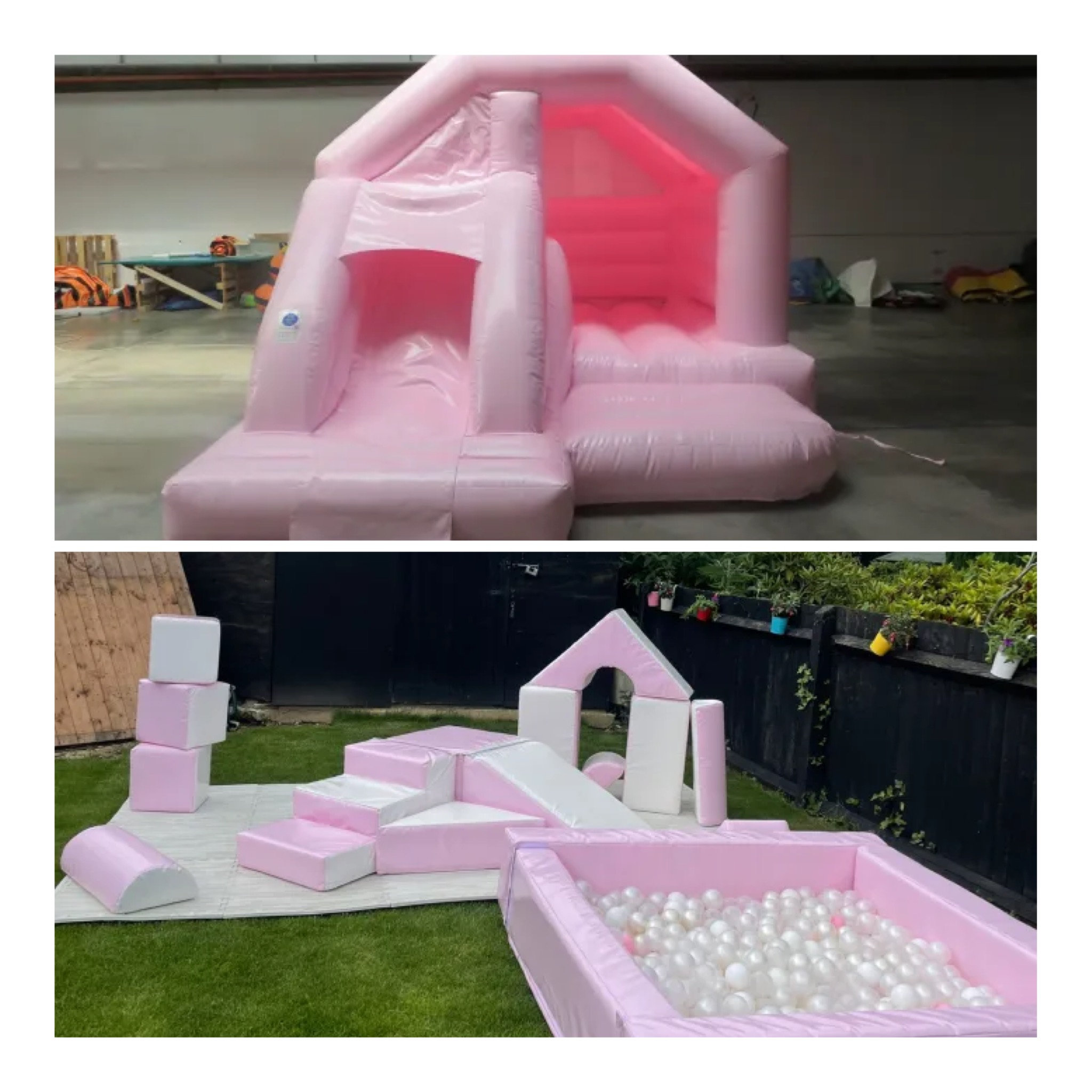 Pastel Pink Bouncy Castles, Inflatables & Soft Play Hire | Essex
