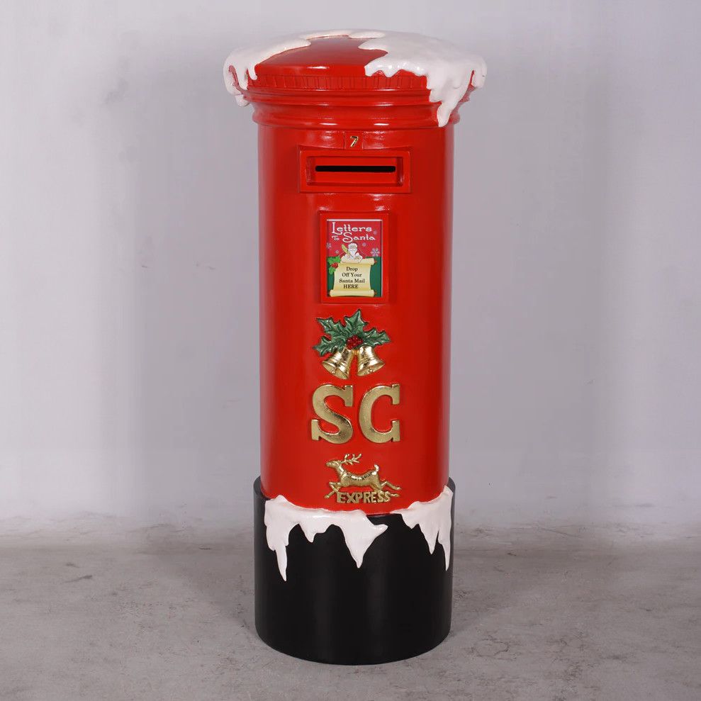 Santa Red & Gold Post Box Hire - Inflatable, Bouncy Castle ...