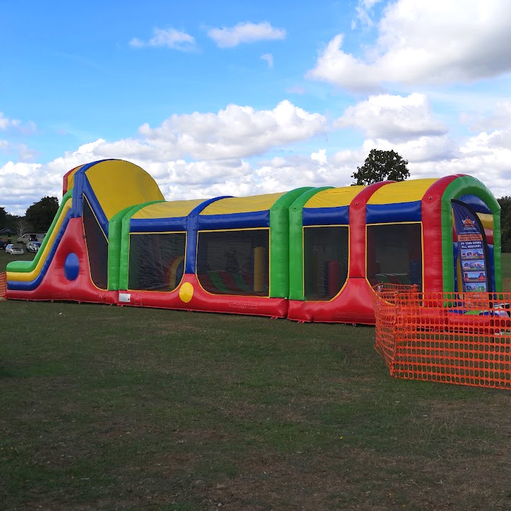 Multi Coloured 3 piece Inflatable Obstacle Course - Inflatable, Bouncy ...