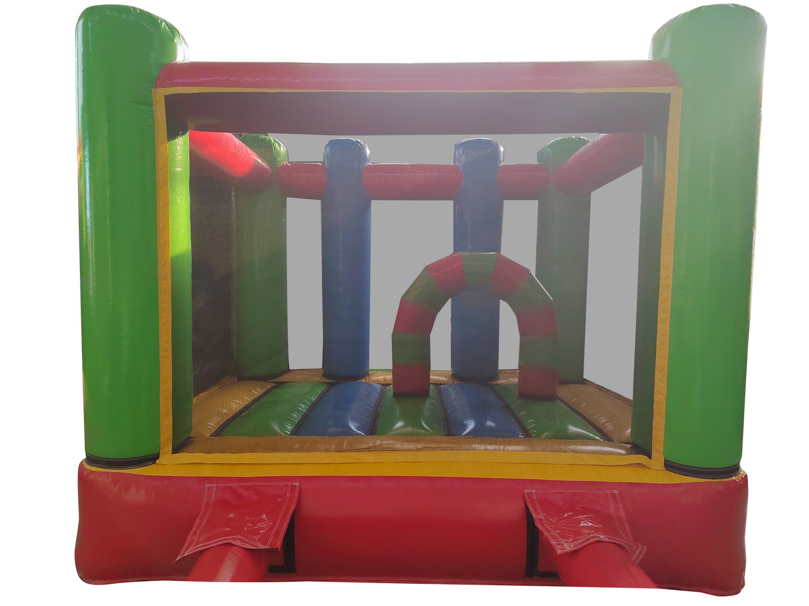 BBOL-034 - 12x10x8ft - Netted Mini Bouncer (Red, Yellow, Green & L.Blue ...