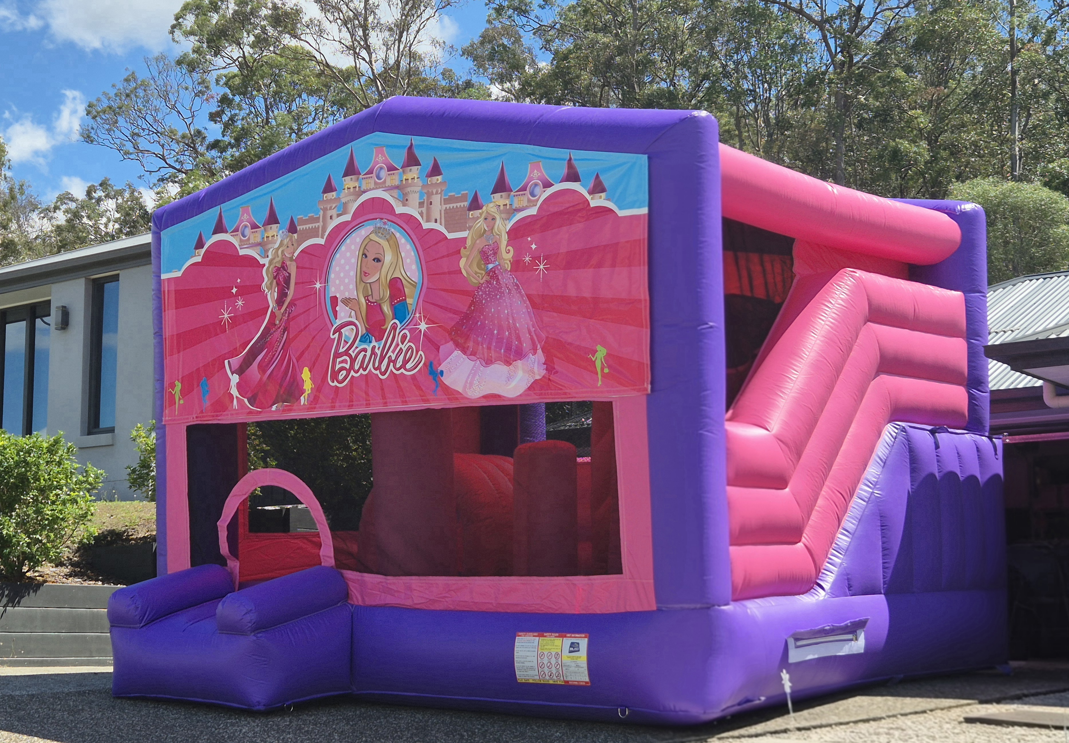 Pink & Purple Barbie Jumping Castle Hire | Gold Coast & Tweed