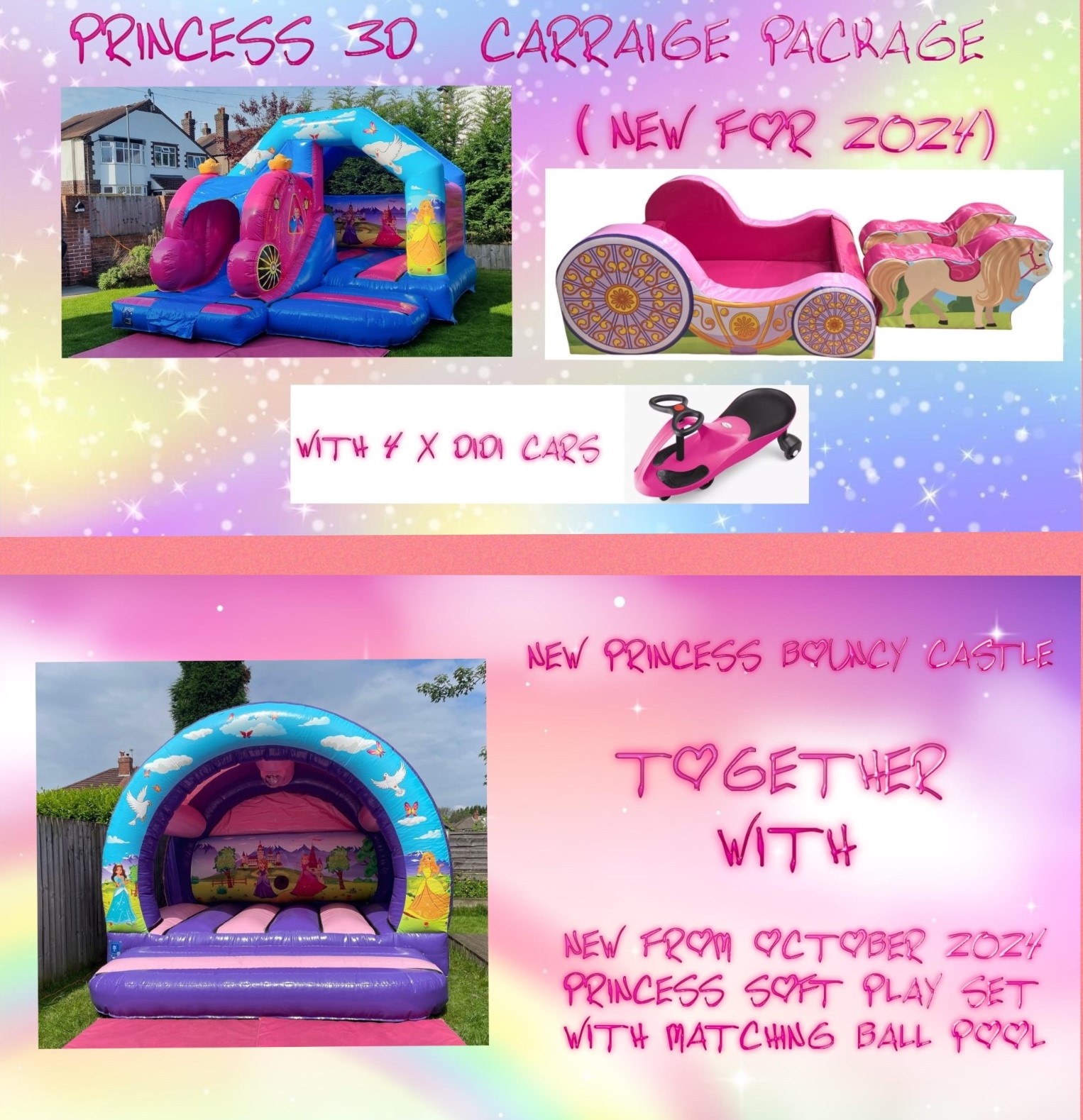 Enchanting Princess Soft Play Hire Packages - Born 2 Bounce Hire