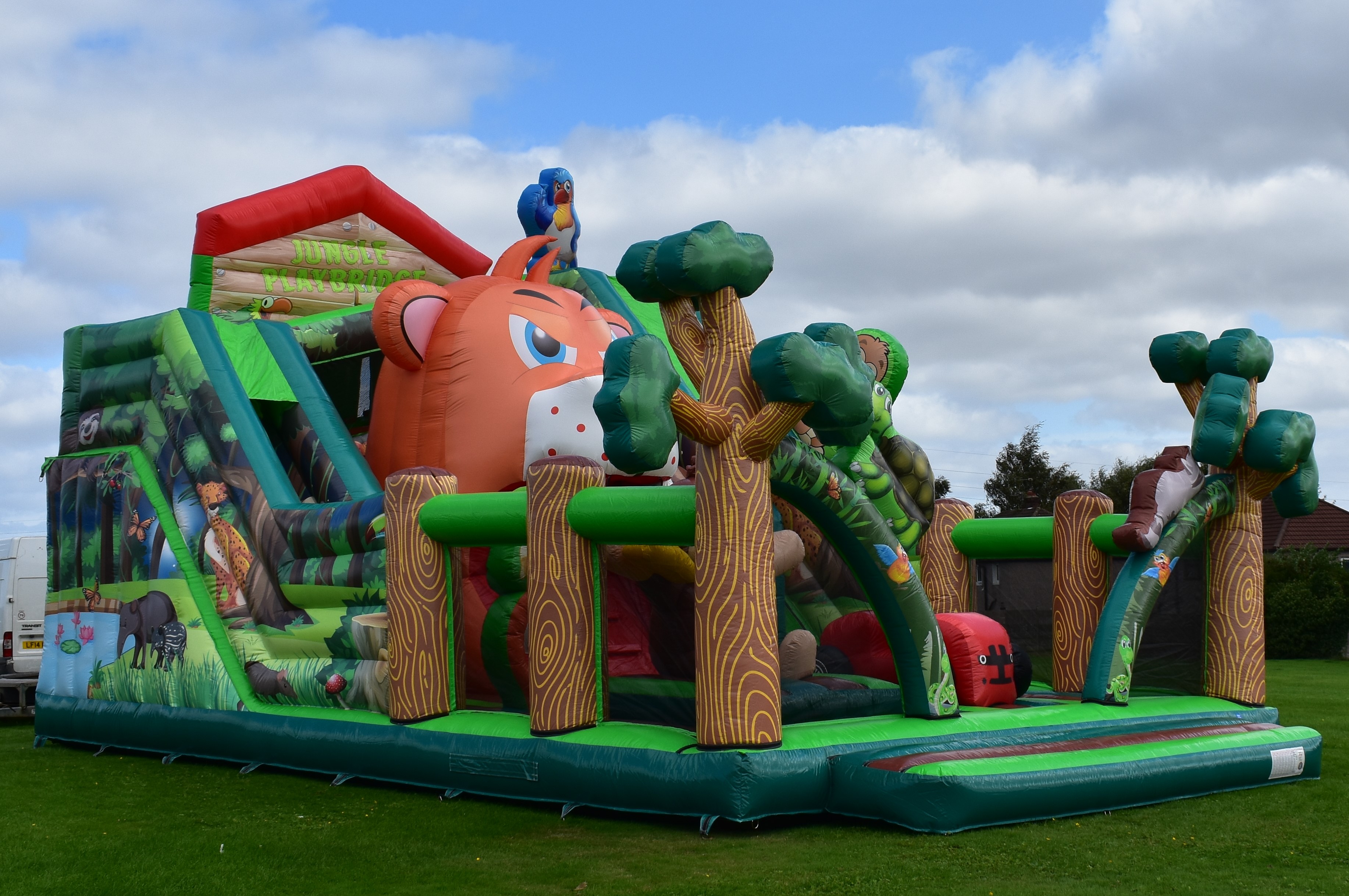 Jungle Playbridge Skywalk (25ft x 35ft) - Bouncy Castle Hire in St ...