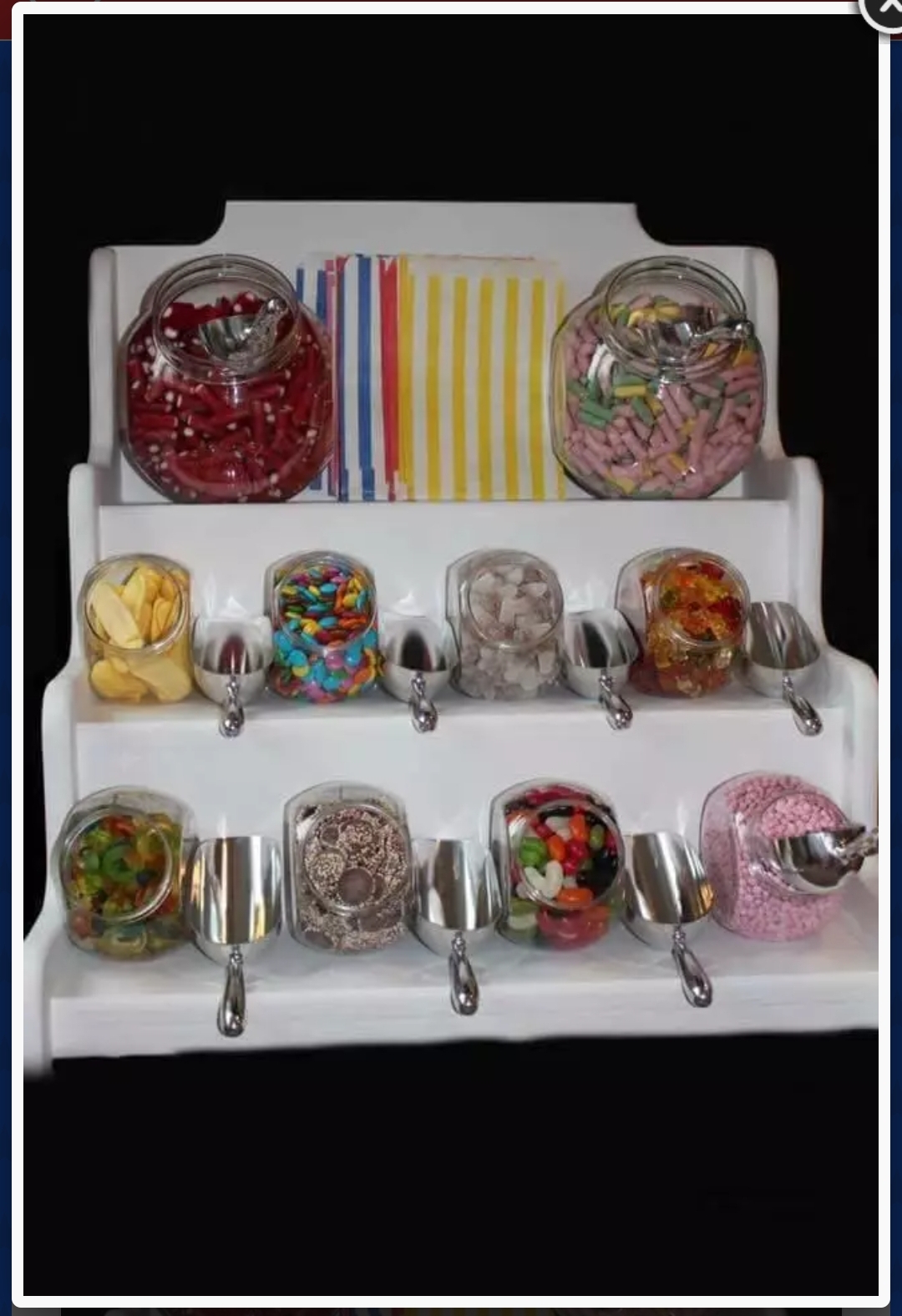 Pick n Mix Sweet Stand with Jars & Spoons - Bouncy Castle Hire in ...