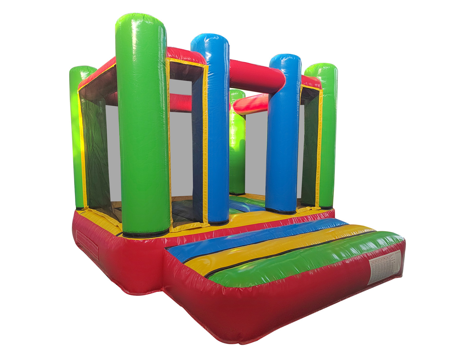 BBOL-034 - 12x10x8ft - Netted Mini Bouncer (Red, Yellow, Green & L.Blue ...