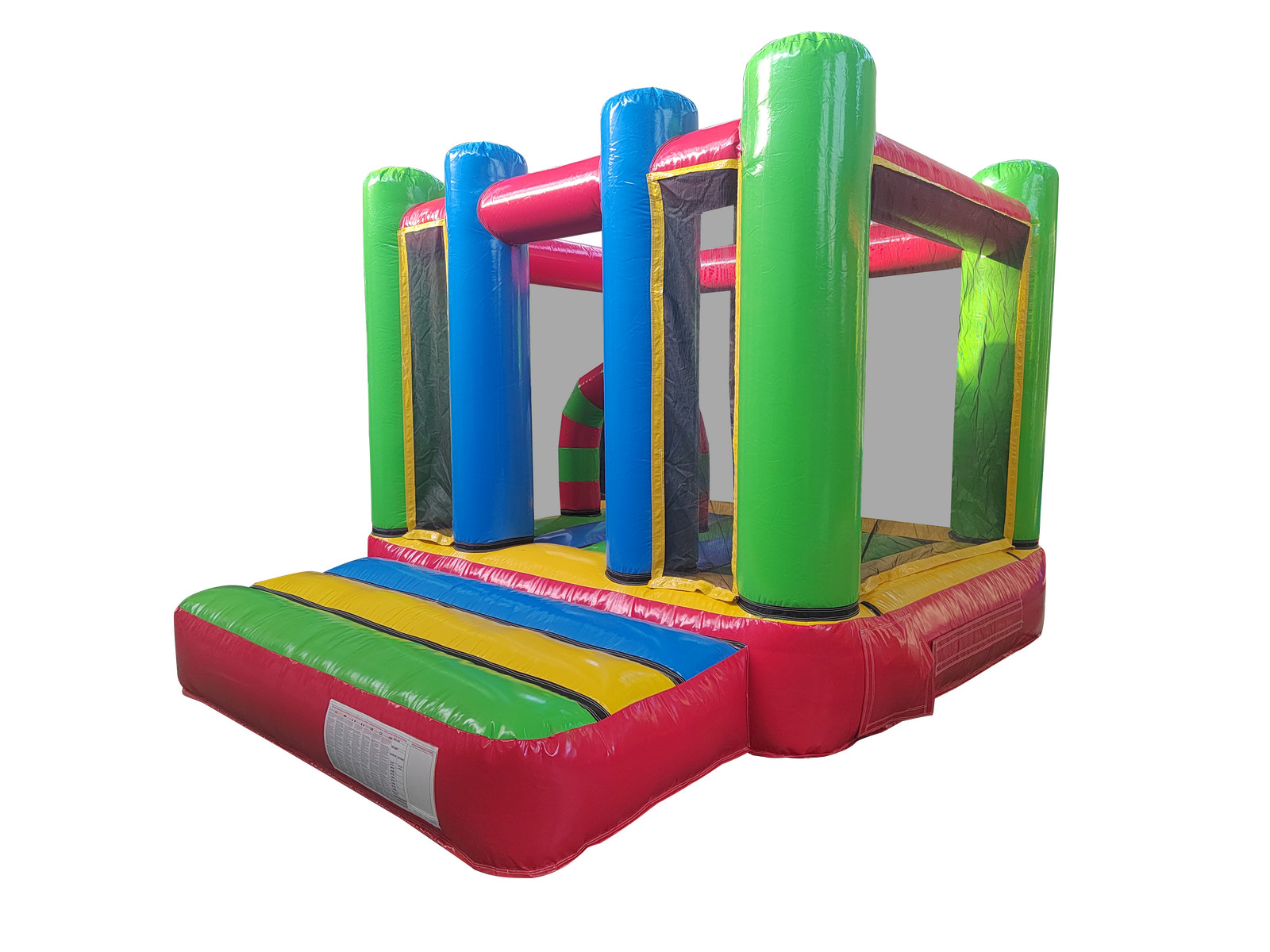 BBOL-034 - 12x10x8ft - Netted Mini Bouncer (Red, Yellow, Green & L.Blue ...