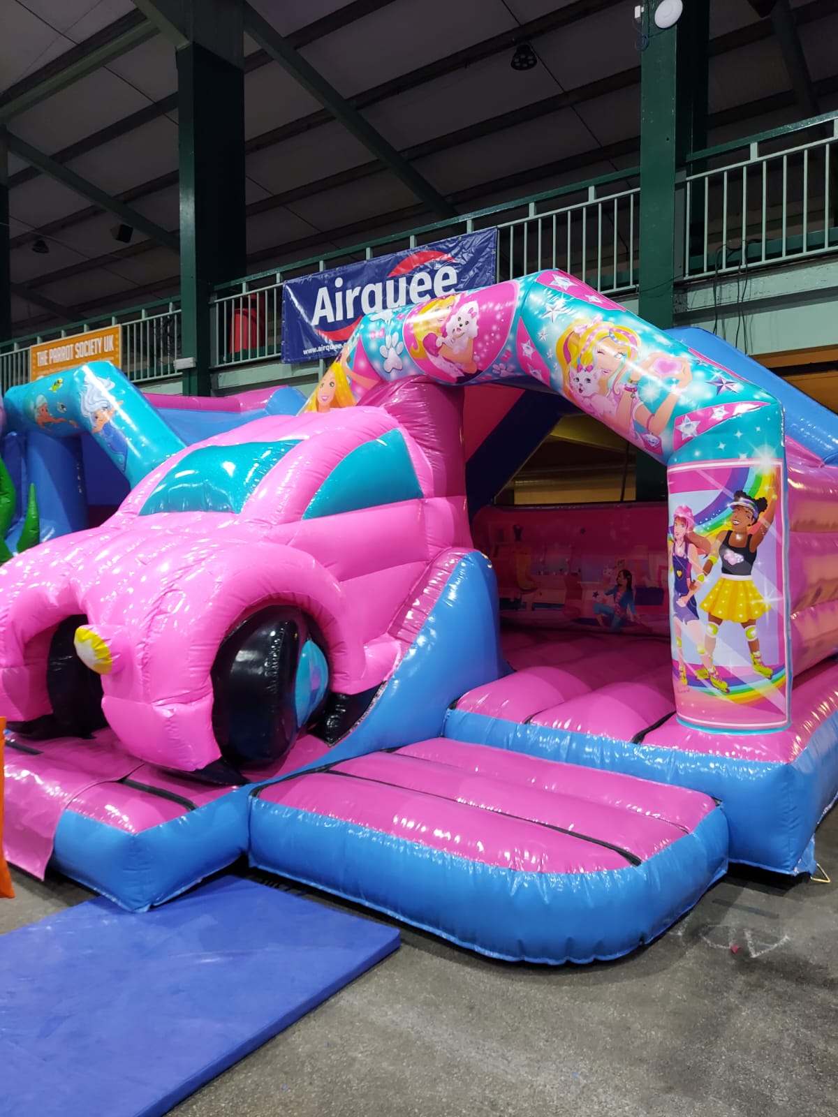 Barbie Dream Car Combi Castle - Bouncy Castle Hire in Nottinghamshire/Derby