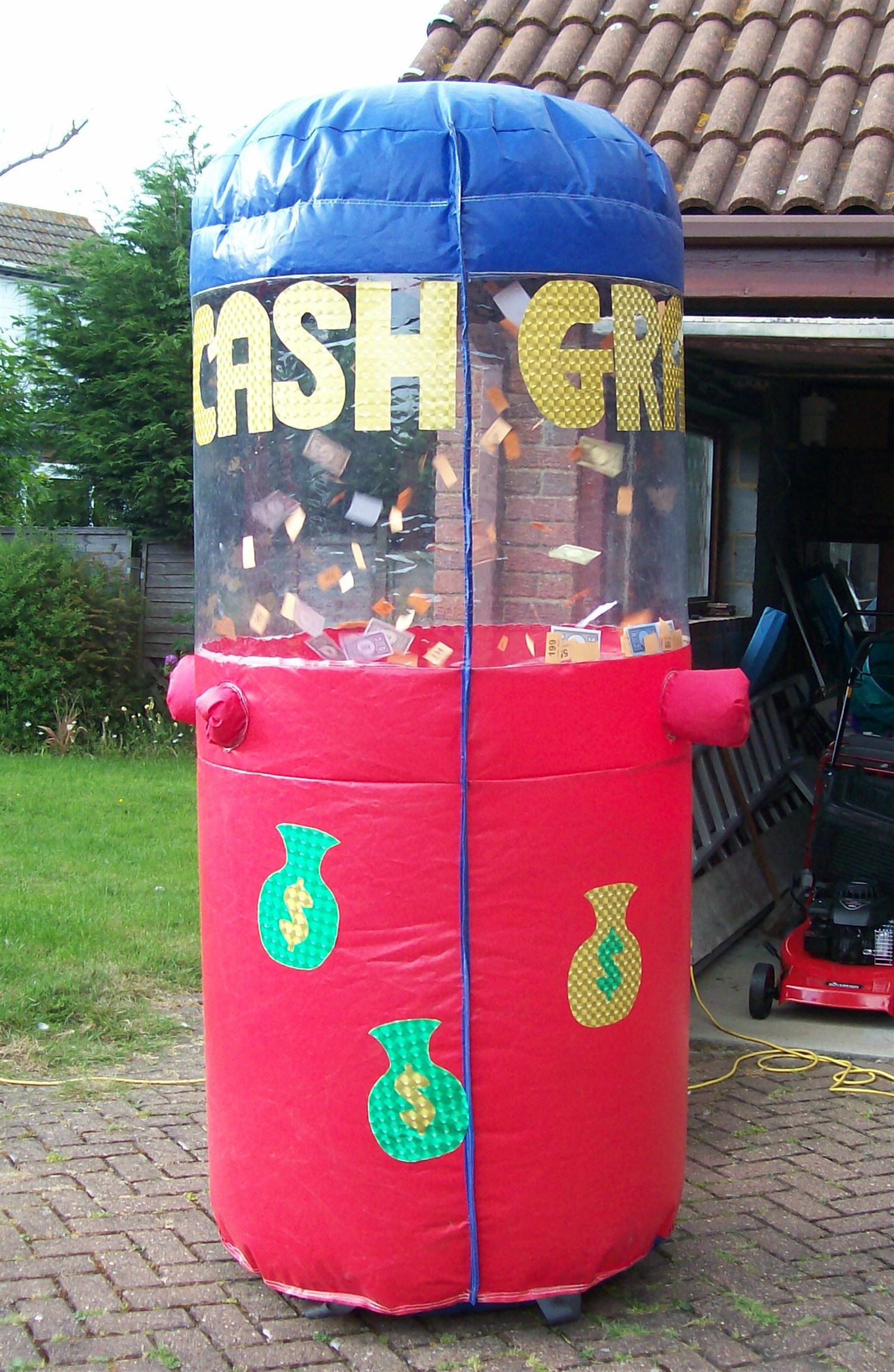 Inflatable cash grabber game to hire within Bexleyheath Sidcup Welling