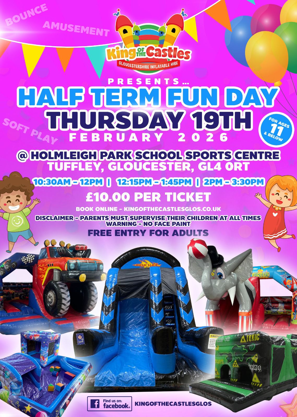 Indoor Inflatable Fun Day | Half-Term Sessions in Gloucestershire