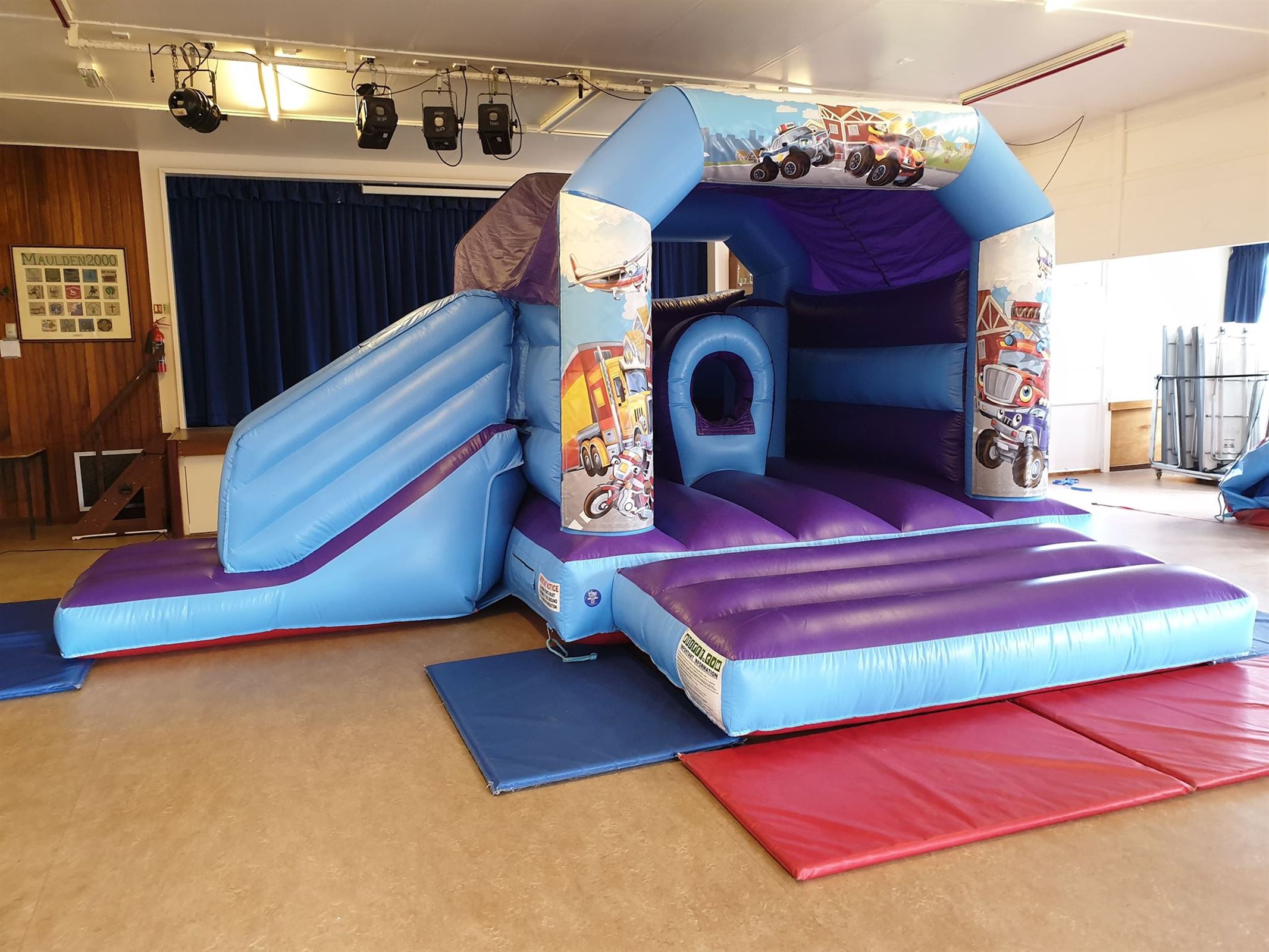 Transport Activity Bouncy Castle with Side Slide - Bouncy Castle Hire ...