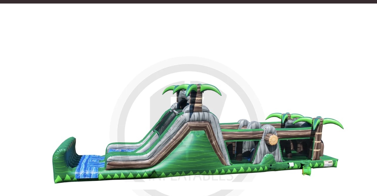 47 Foot Rain Forest Obstacle Course (wet/dry) - Inflatables in ...