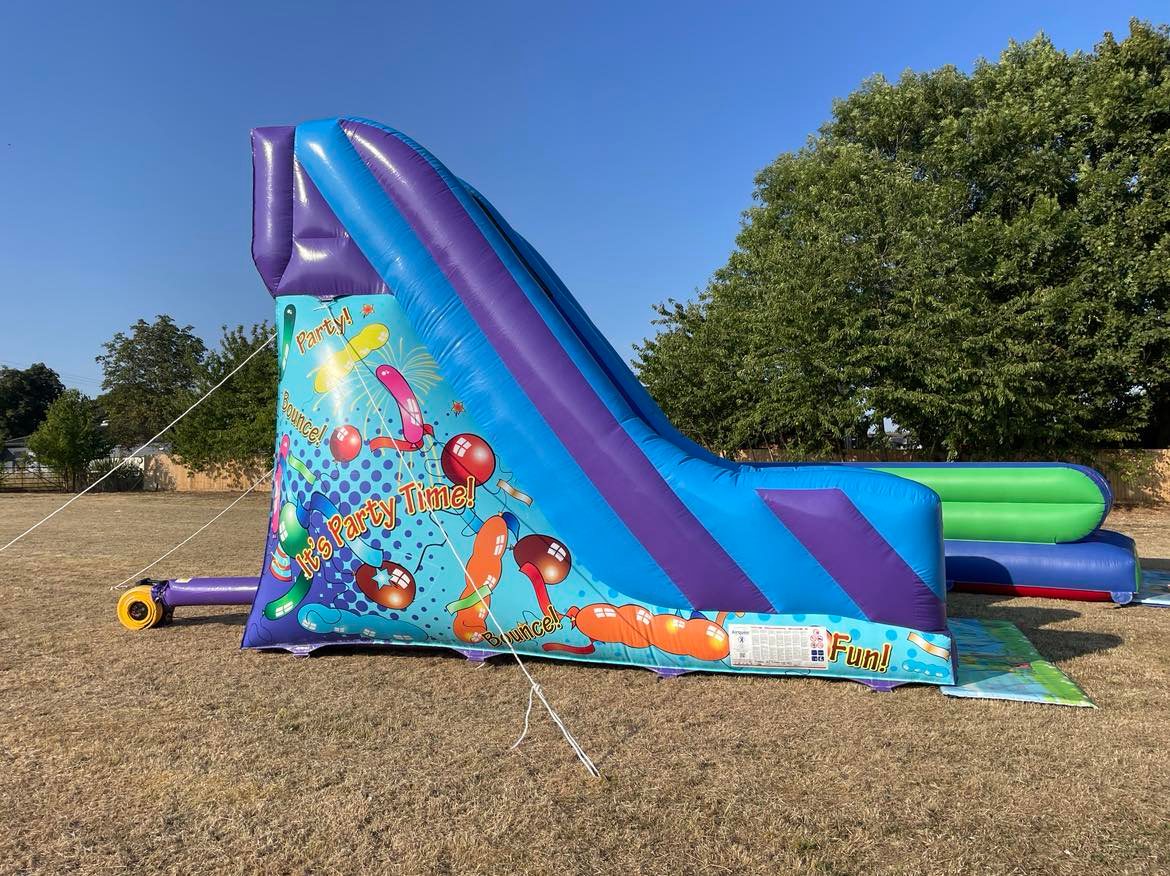 Purple Party Time 10ft Platform Slide - Bouncy Castle, Party and Event ...