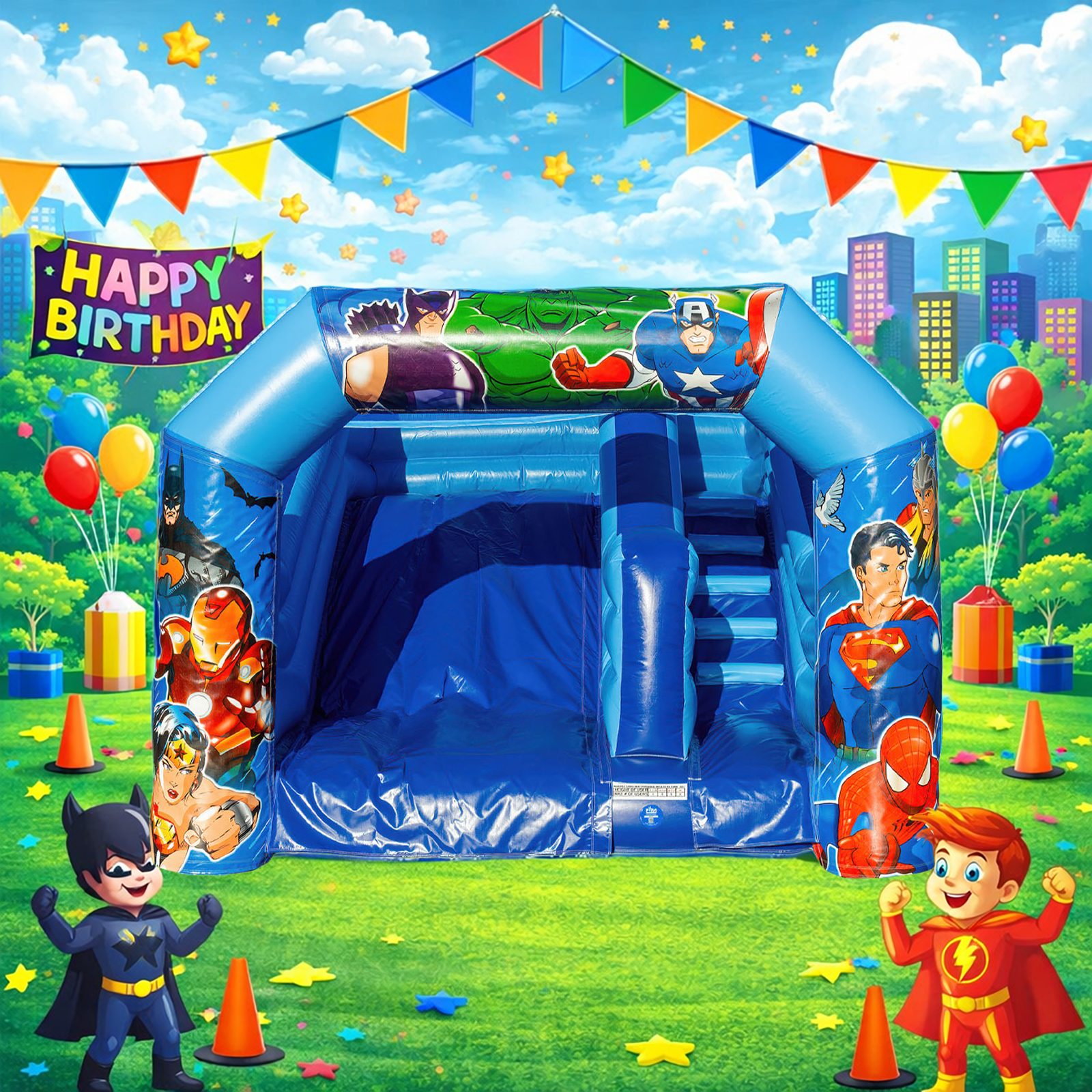 Superhero Inflatable Slide Hire | Airplay Inflatables