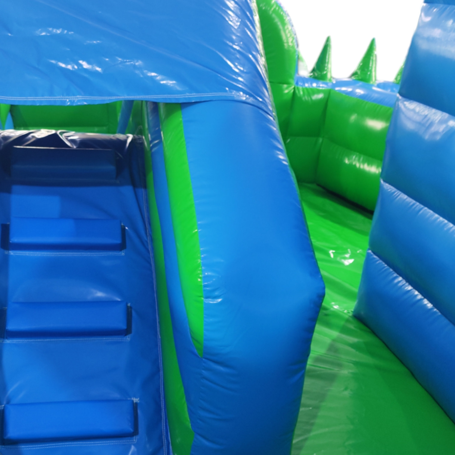 BBOL-116 - 15x15x6.5ft - Playpark - (Green & L.Blue) - Bouncy Castle ...