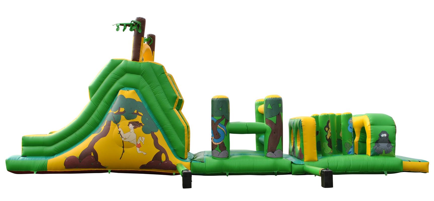 14 x 48ft Jungle Obstacle Course - JV Bouncy Castle Hire Farnborough ...