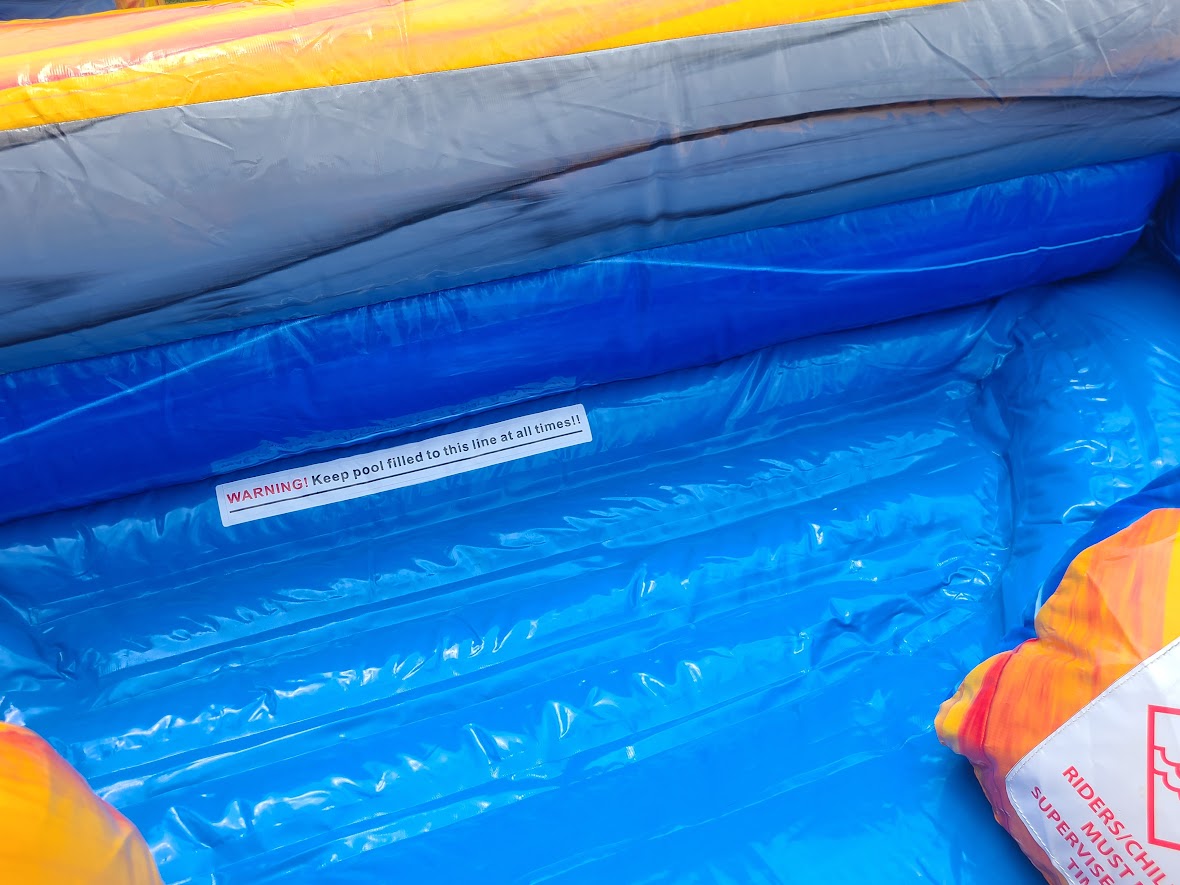 15' Fire Falls Double Lane Inflated Pool Slide - Party and Inflatable ...