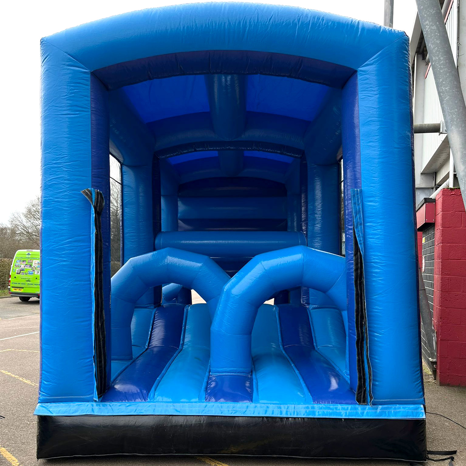 100ft 4 Piece Blue & Black Assault Course - Inflatable, Bouncy Castle ...