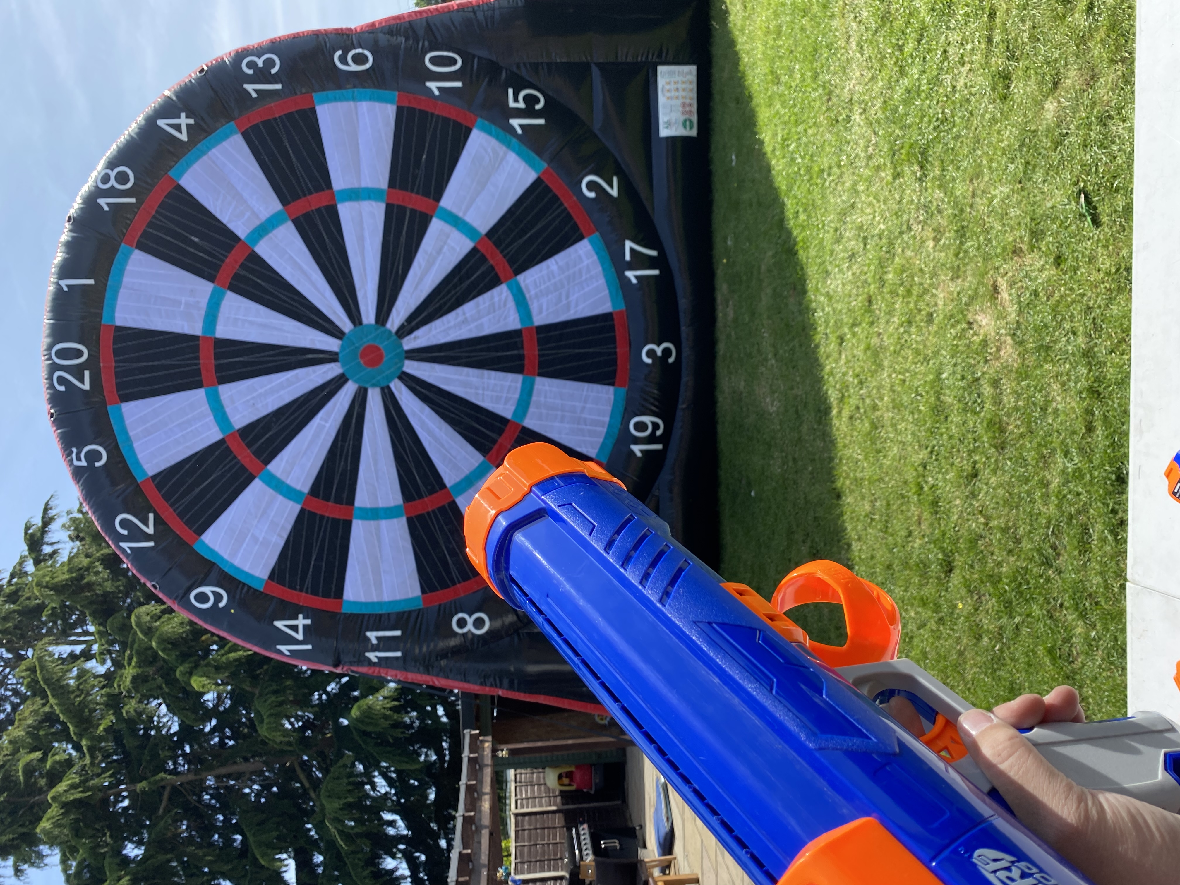 c2 16ft inflatable dartboard golf football nerf foot darts - Hire in ...