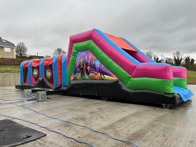 Multi Coloured Obstacle Course - Bouncy Castle and Marquee hire in ...
