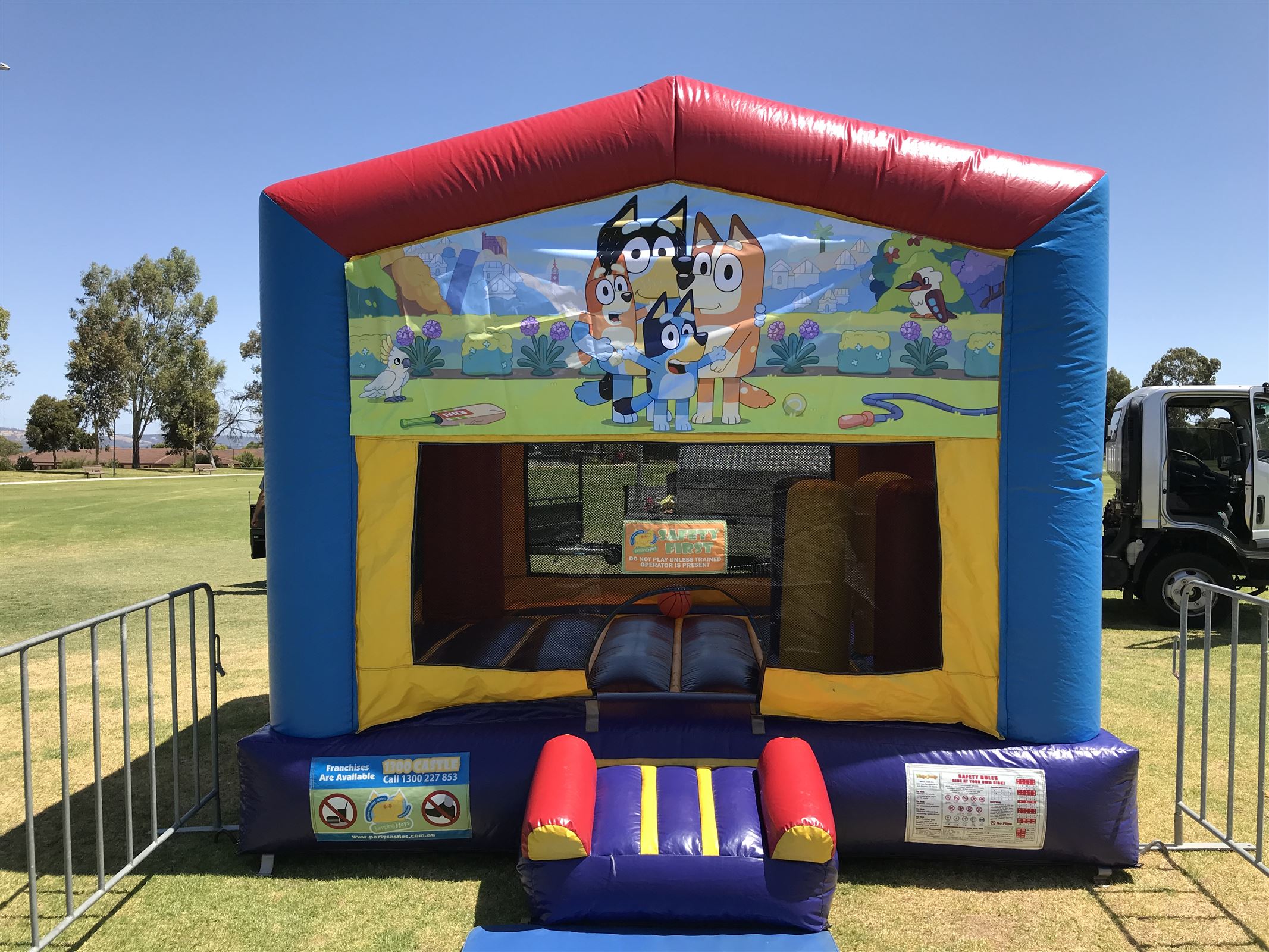 Bluey Deluxe Bouncer Jumping Castle Hire – Castle Capers Adelaide Hill