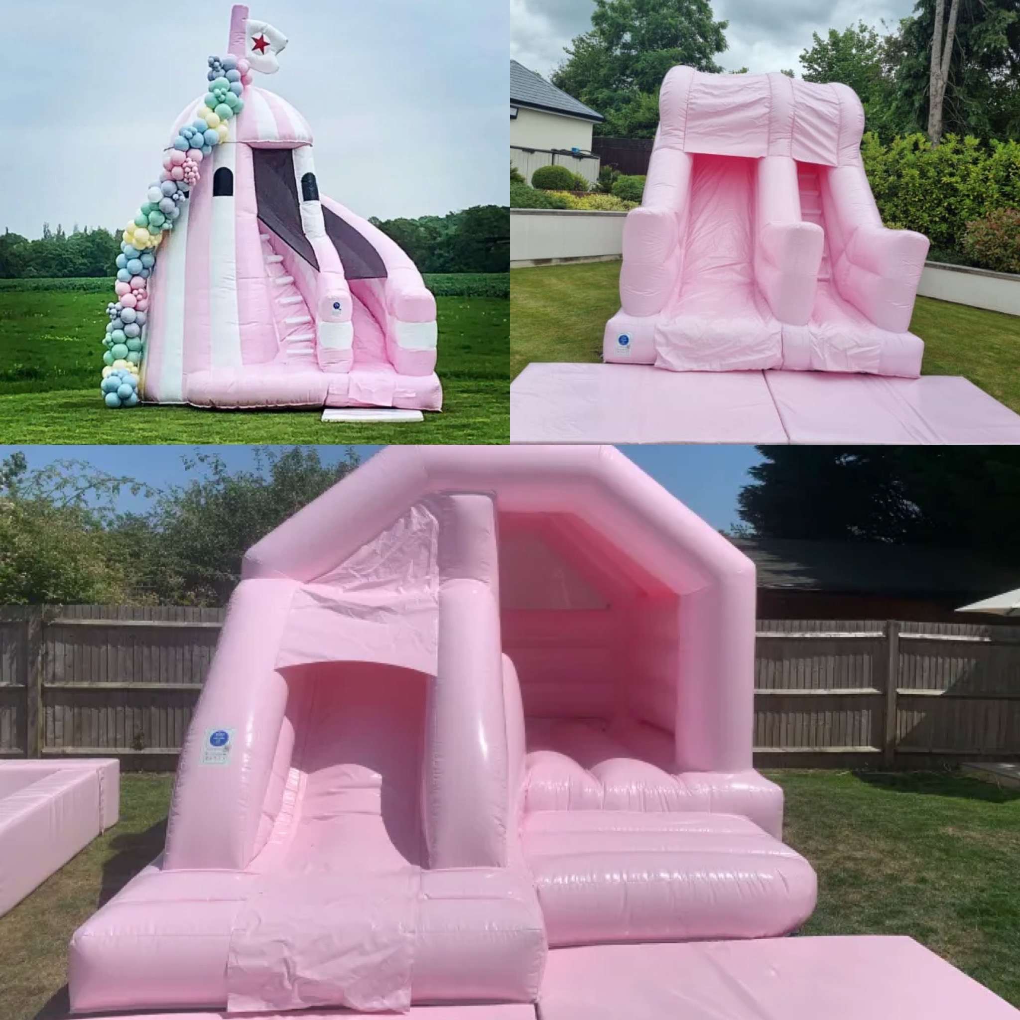 Pastel Pink Bouncy Castles, Inflatables & Soft Play Hire | Essex