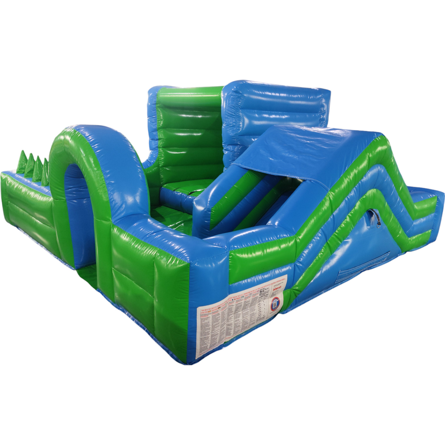 BBOL-116 - 15x15x6.5ft - Playpark - (Green & L.Blue) - Bouncy Castle ...