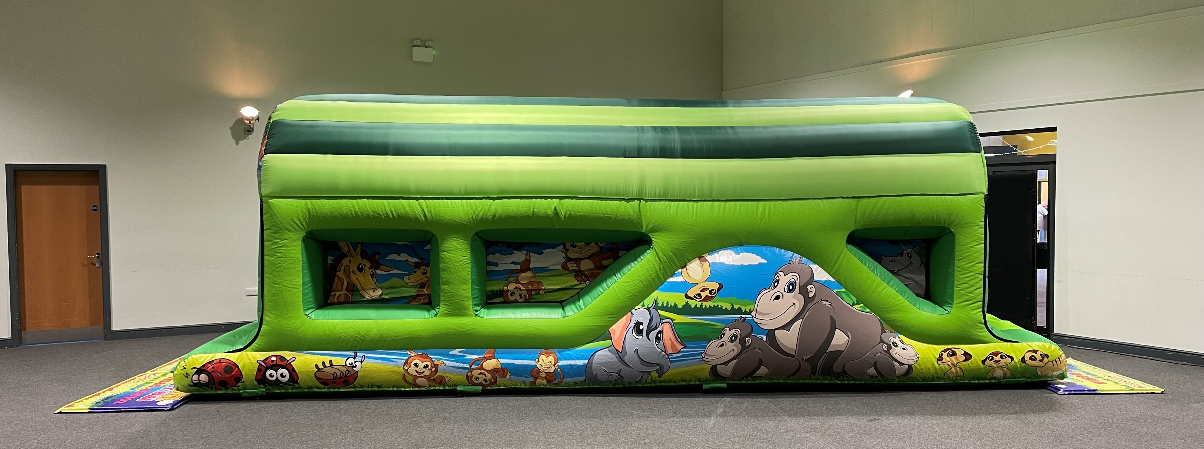 Assault Course Jungle Fun Run themed inflatable 25ft x 10ft - Bouncy ...