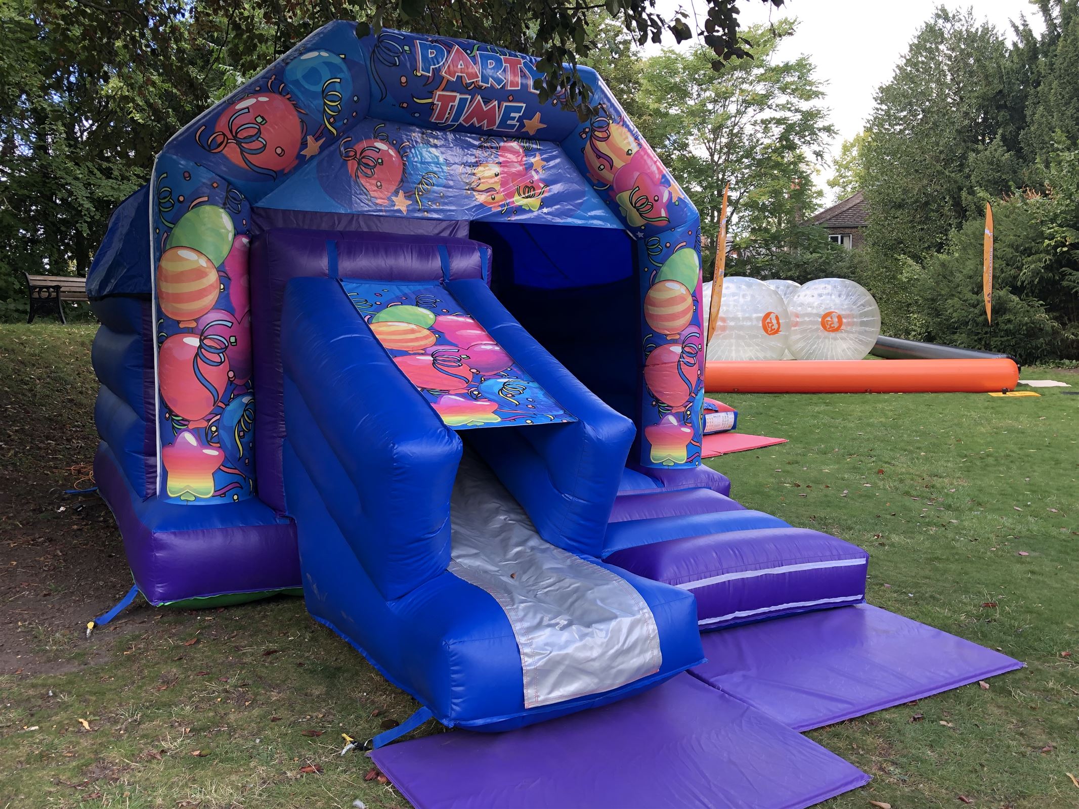 Party Time Bouncy Castle and Slide Combo 15f x 18ft - Party Equipment ...
