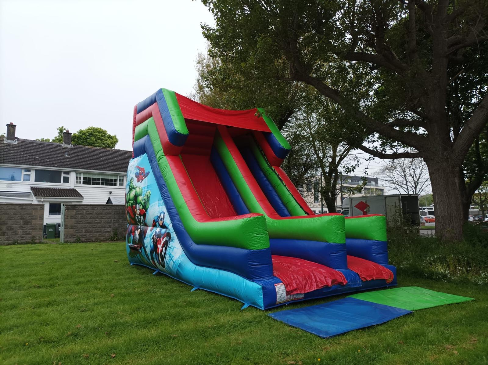 Marvel Giant Slide 22L by 12W by 20H - Hire in Dublin | Rainbow Castles ...