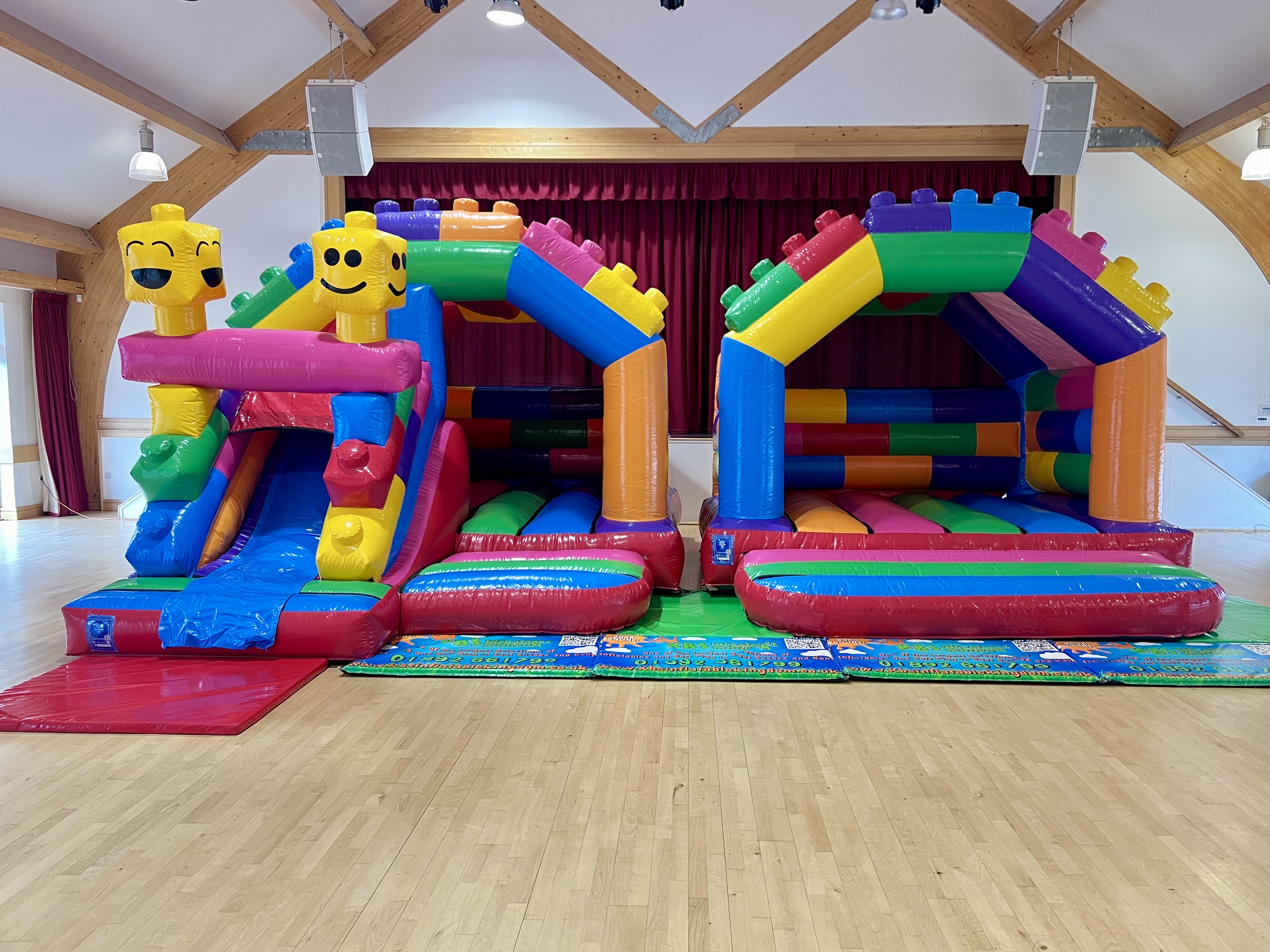 Lego Bouncy Castle and 3D Bounce and Slide Package - Bouncy Castle Hire ...