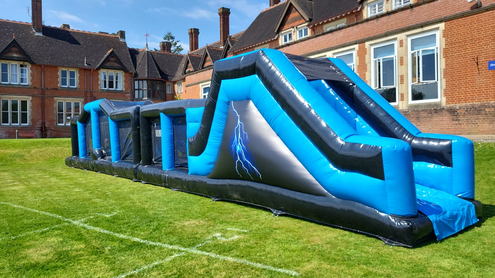 Assault Course Inflatable Lightning theme 60ft x 10ft - Bouncy Castle ...