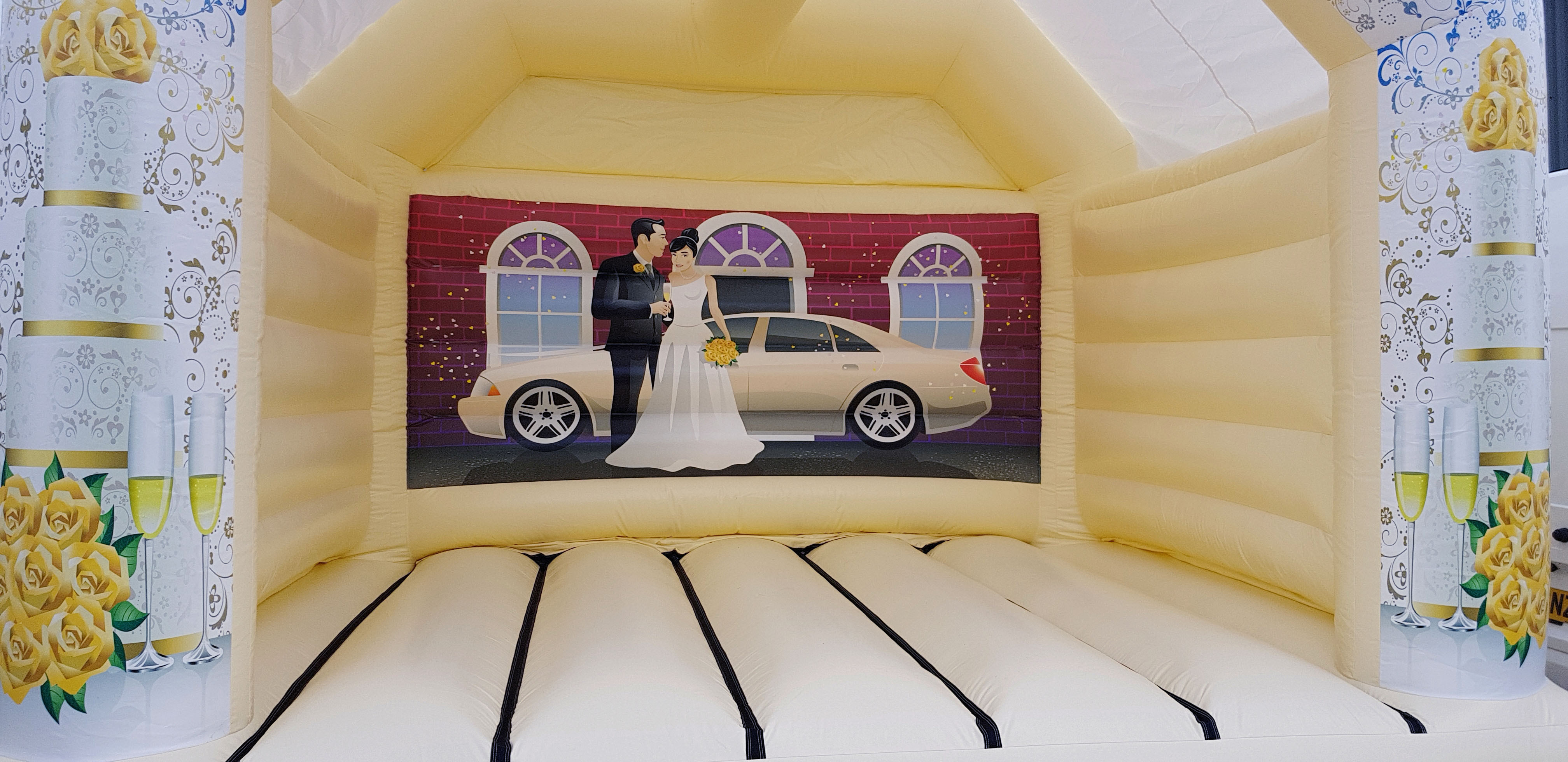 15ft x 16ft Cream Wedding Castle - Bouncy Castle Sales in the UK ...