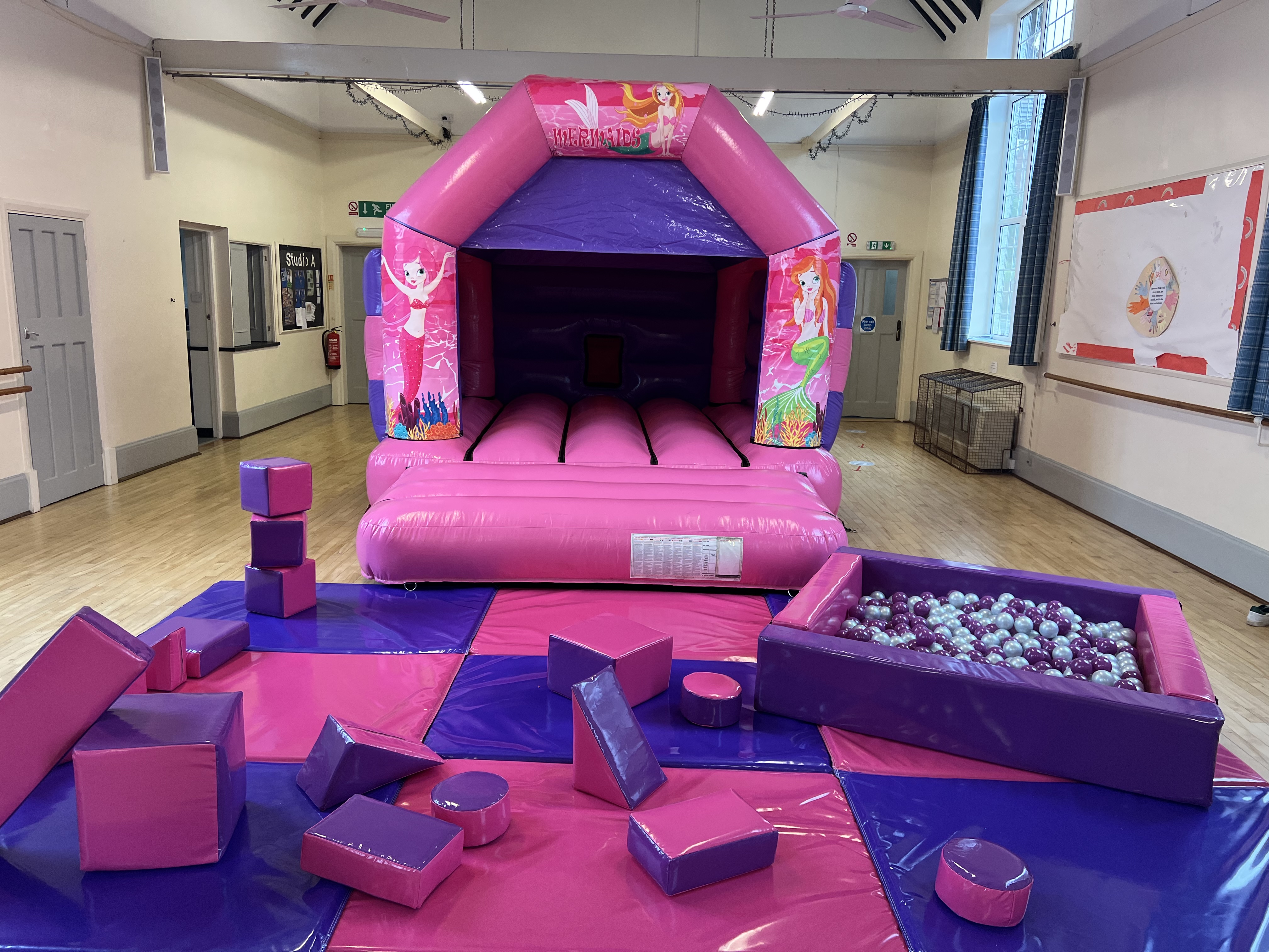 Mermaids Soft Play Bouncy Castle Package - Pink / Purple - Bouncy ...
