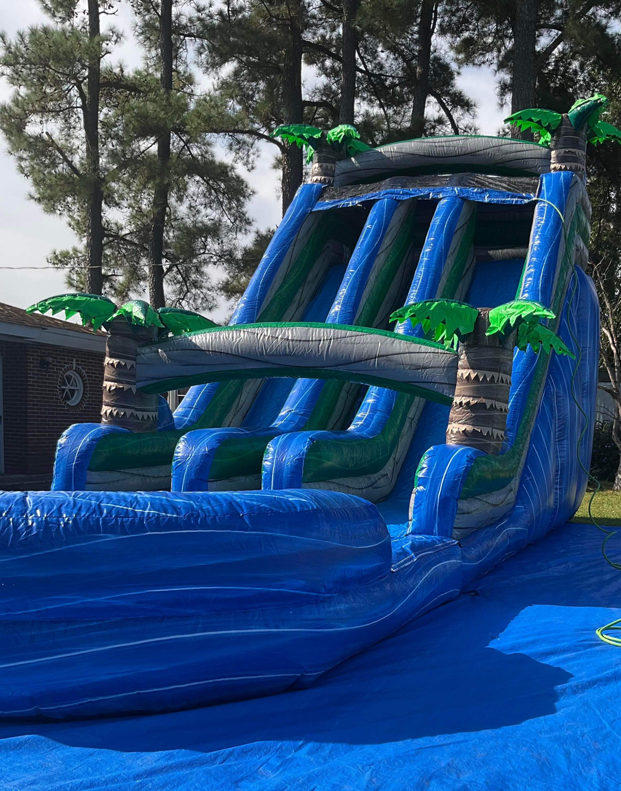 20ft blue marble double water slide - Party Rentals in Albertson | 252 ...